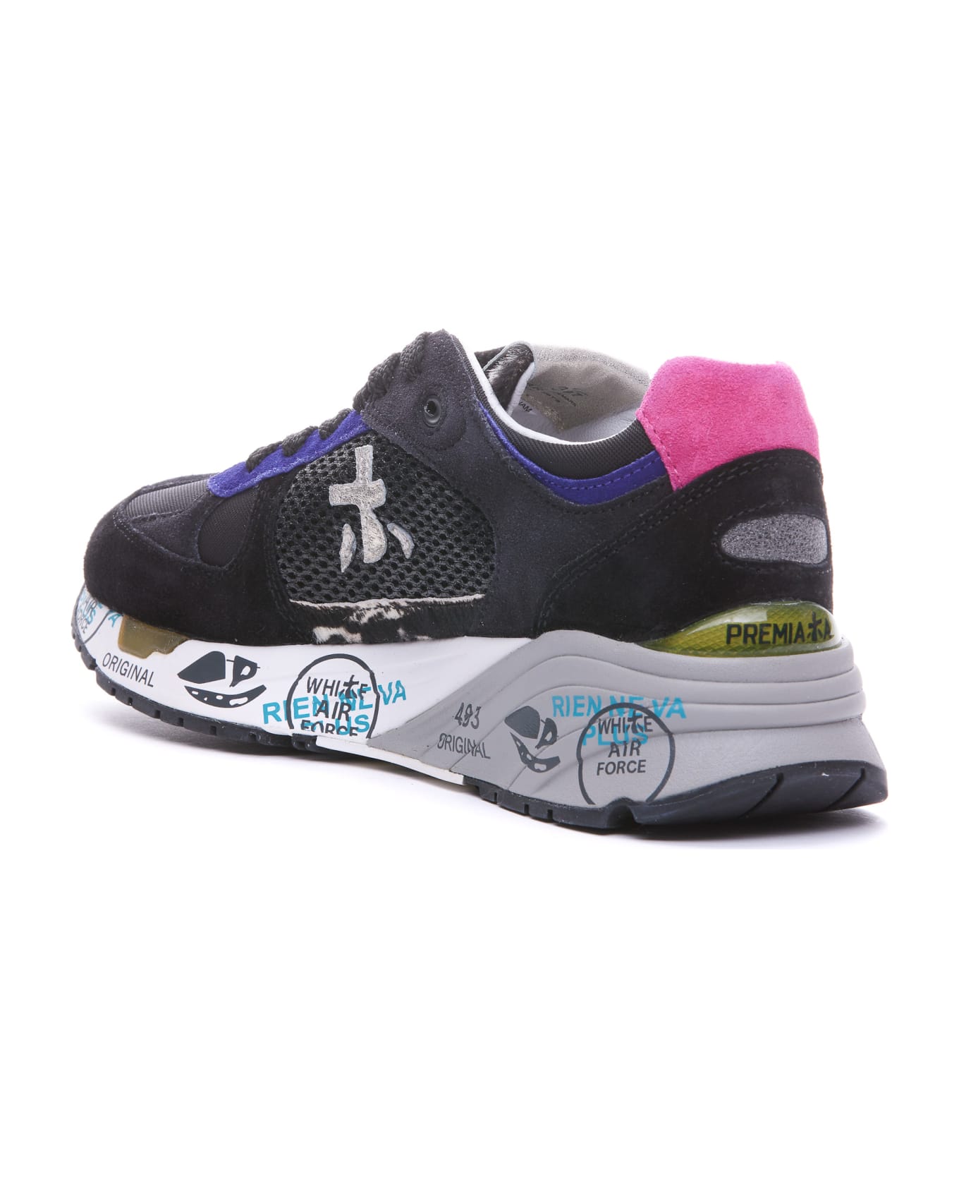 White Premiata Mased Sneakers | italist