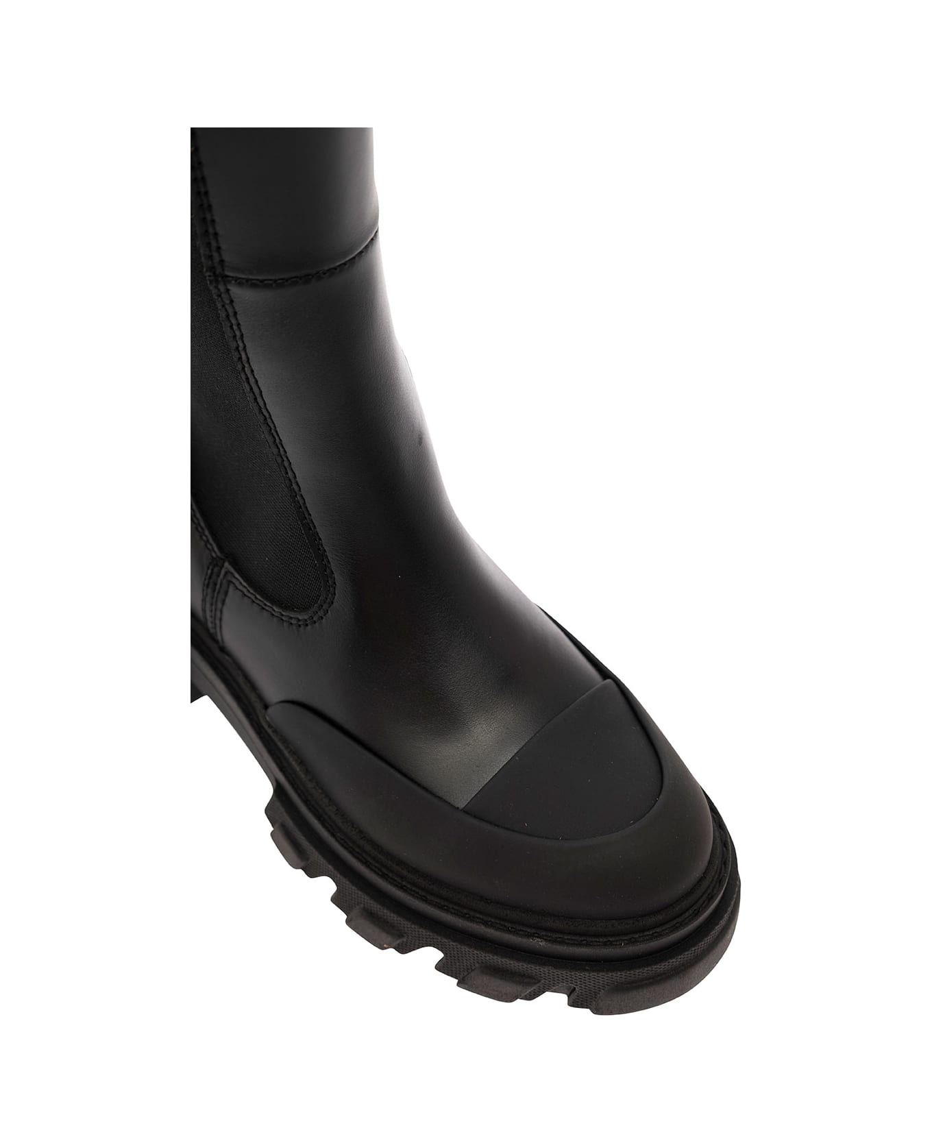 Ganni High Chelsea Boot Black Stich | italist