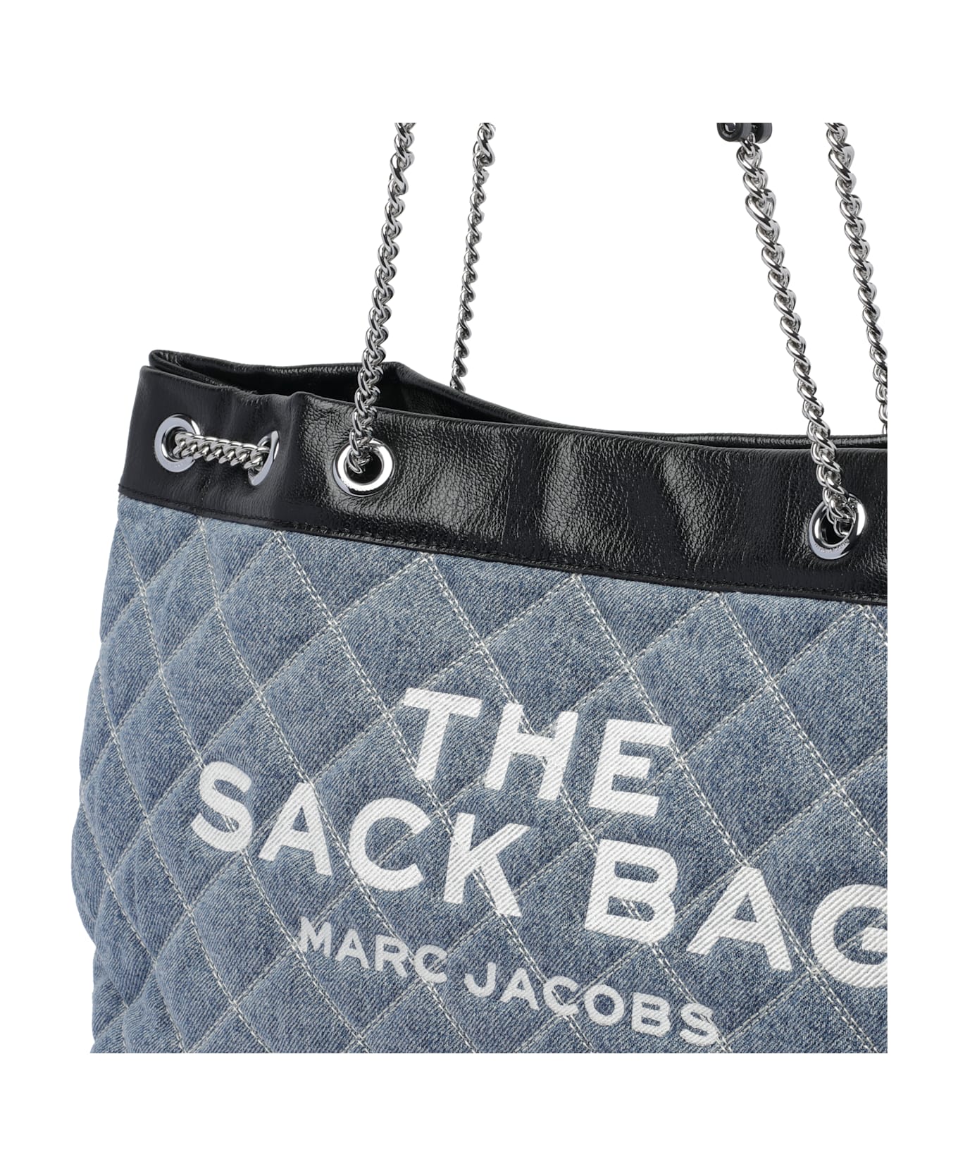 Marc Jacobs The Quilted Denim Chain Sack Bag | italist, ALWAYS LIKE A SALE