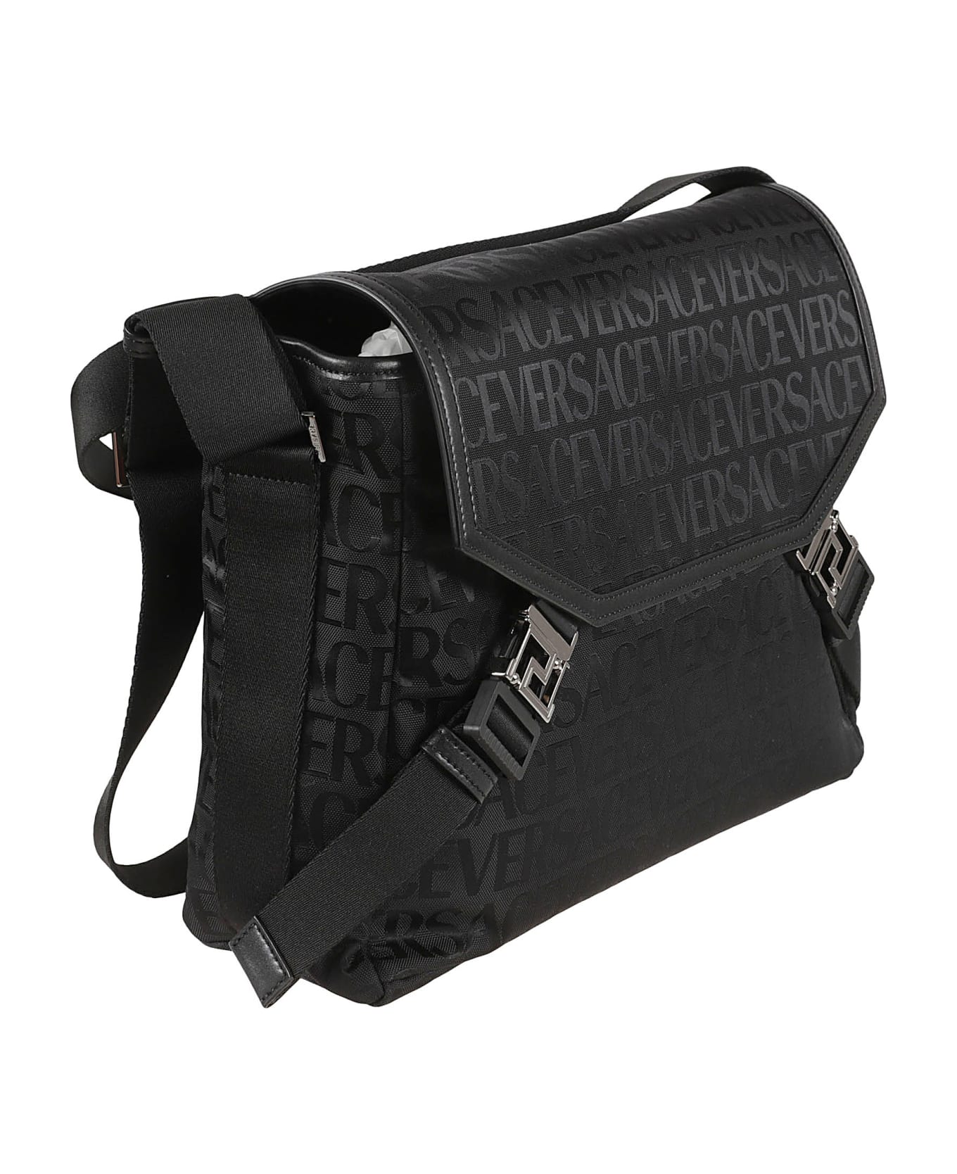 Versace Logo Monogram Shoulder Bag | italist