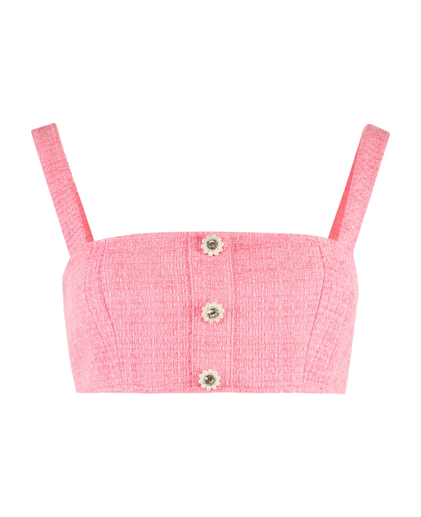 self-portrait Knitted Crop Top | italist