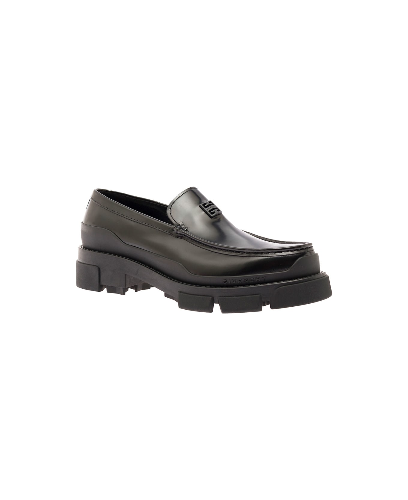 Givenchy 'terra' Black Loafers With Logo And Chunky Platform In Leather ...