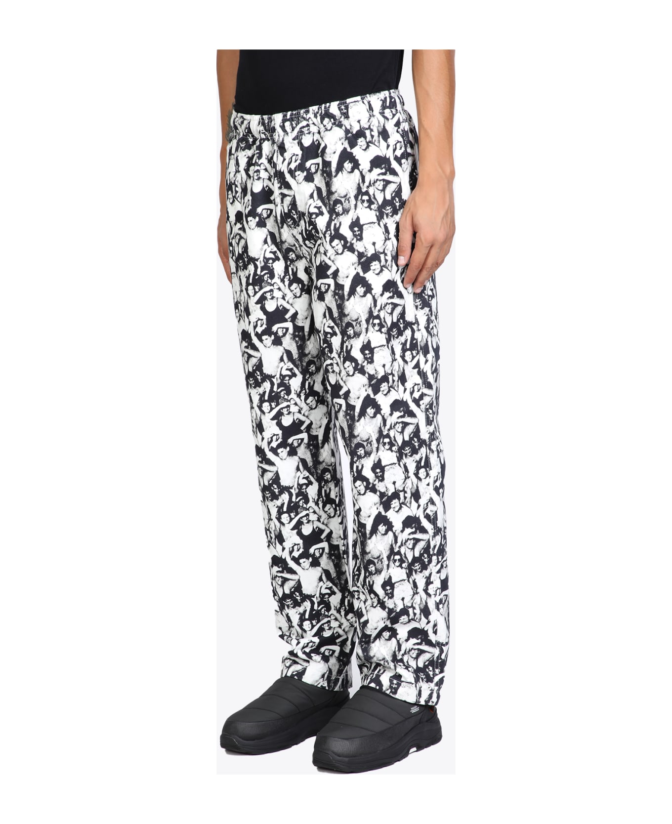 Stussy Mob Beach Pant Black And White All-over Printed Canvas Pant ...