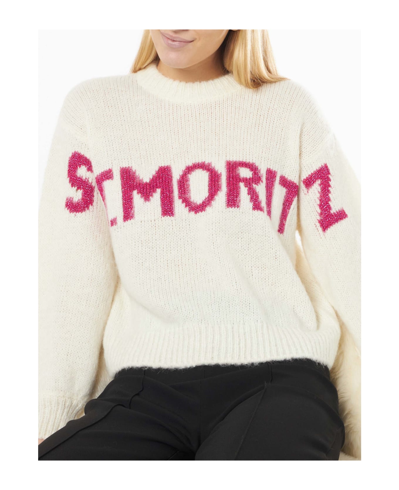 MC2 Saint Barth Woman Boxy Shape Soft Sweater With St. Moritz Jacquard ...
