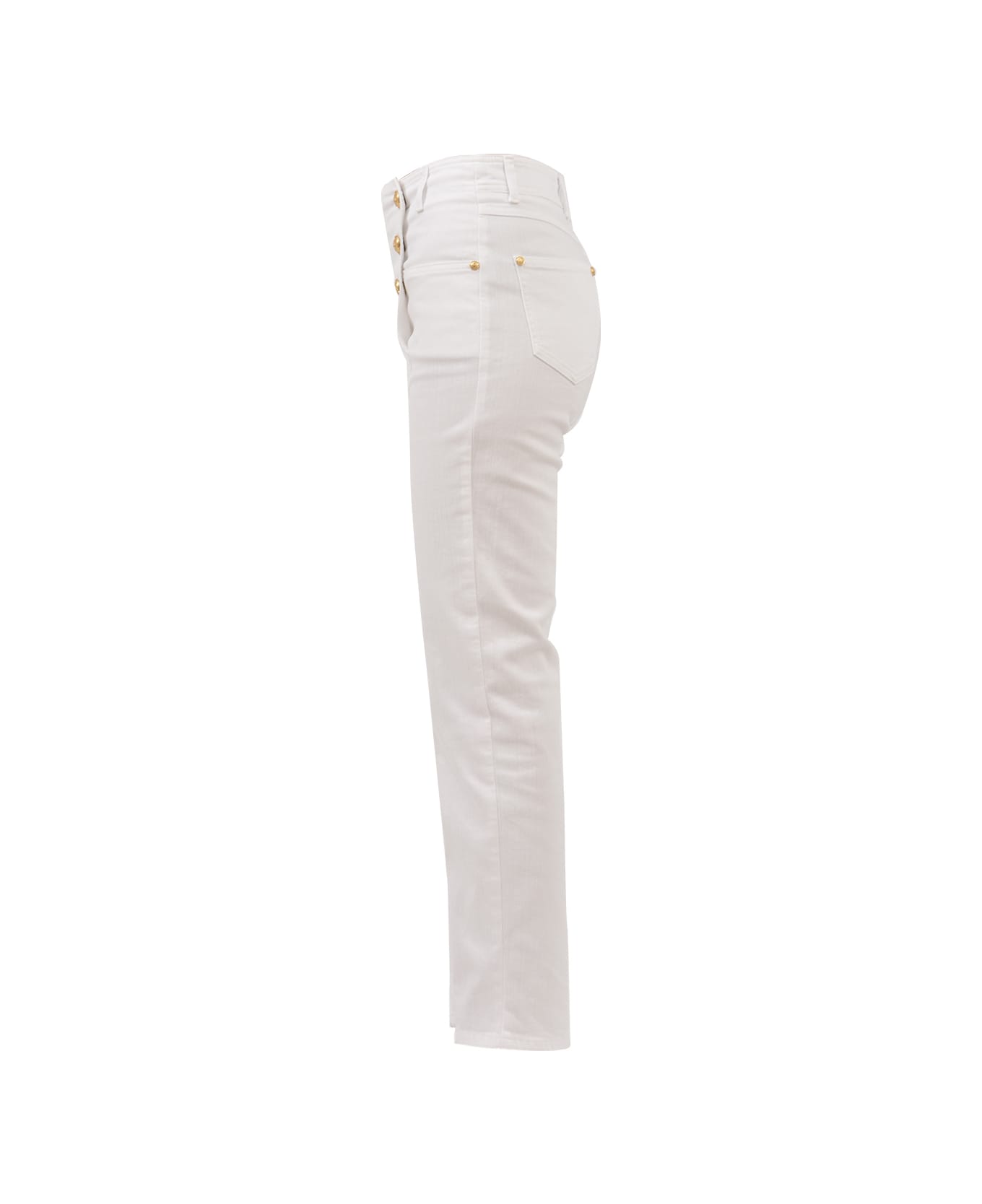 Balmain Gold Buttons Jeans | italist