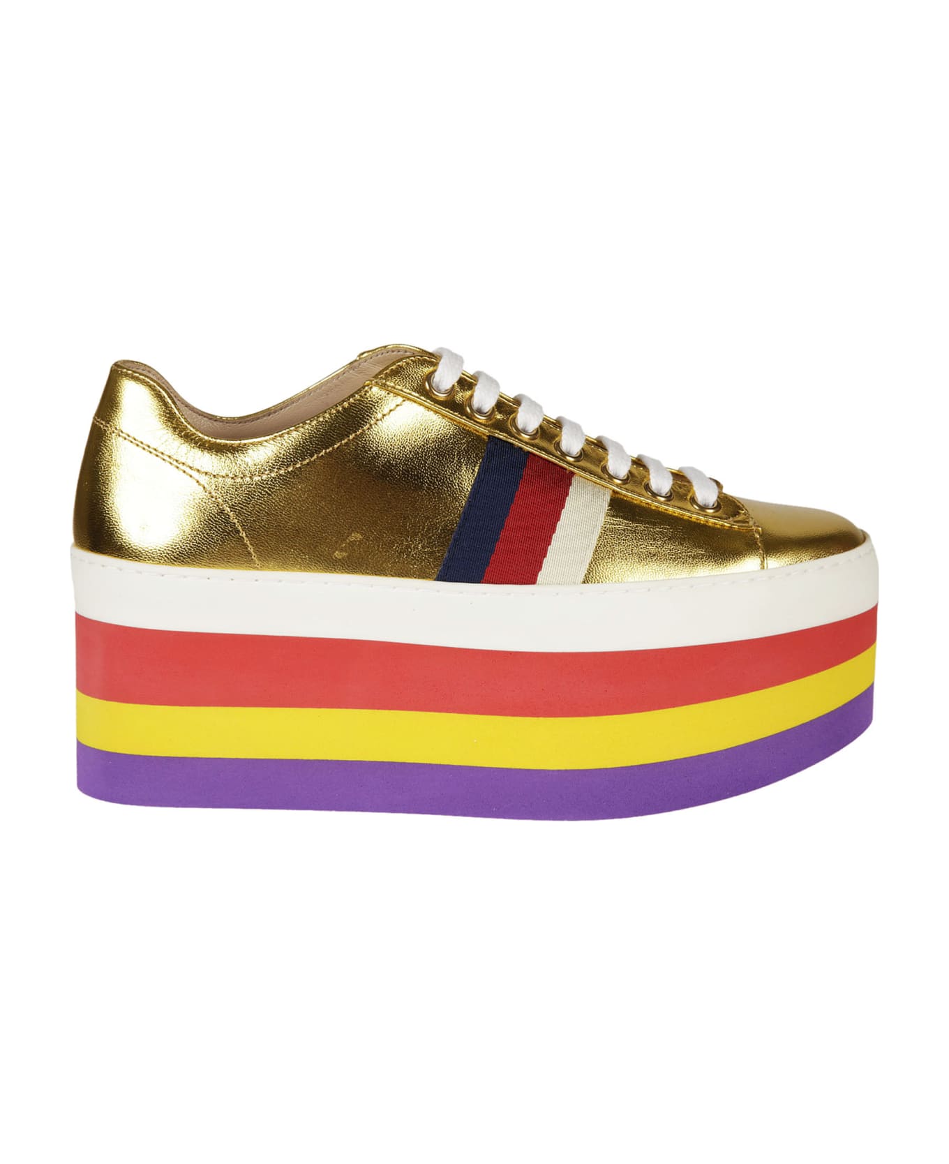 Gucci Gucci Metallic Platform Sneakers | italist