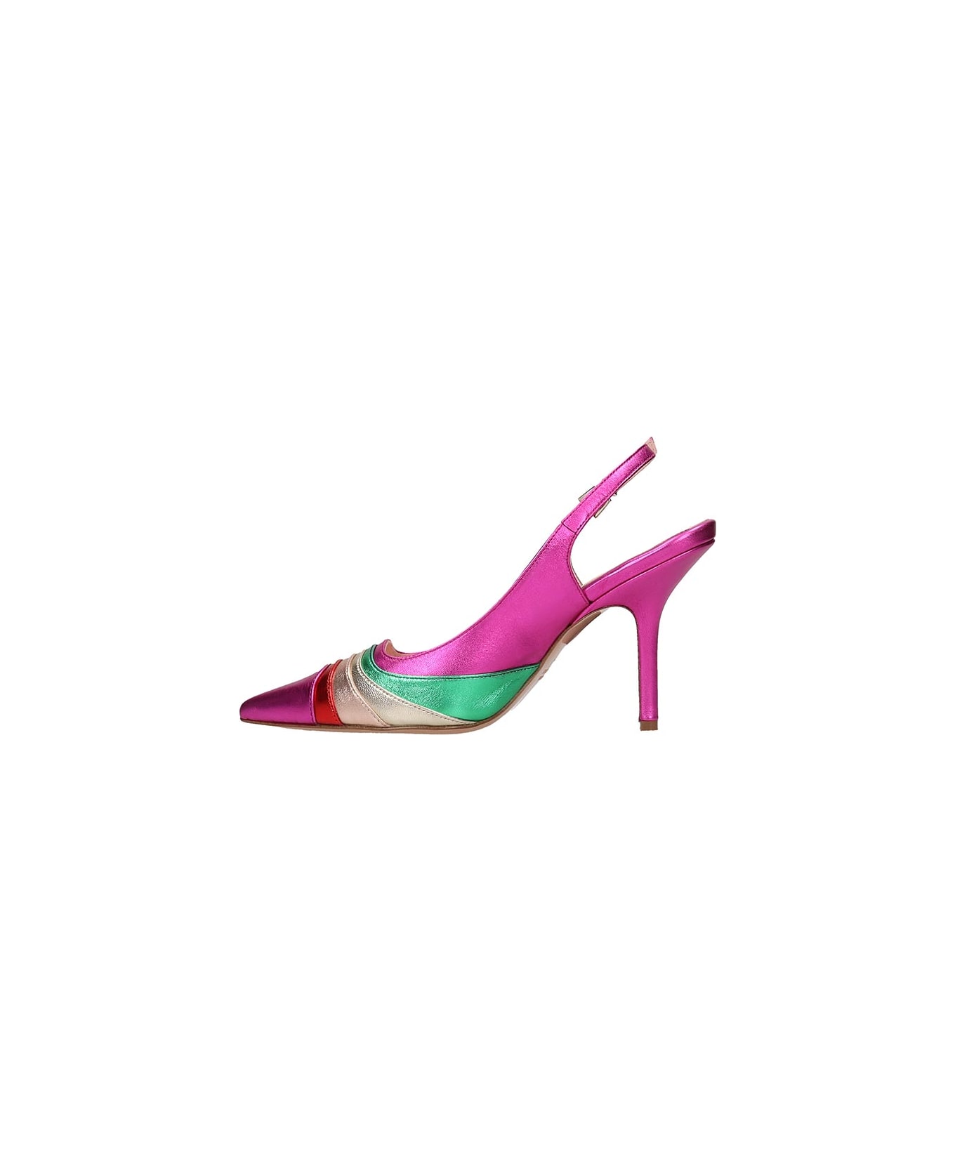 Anna F. Pumps In Fuxia Leather | italist
