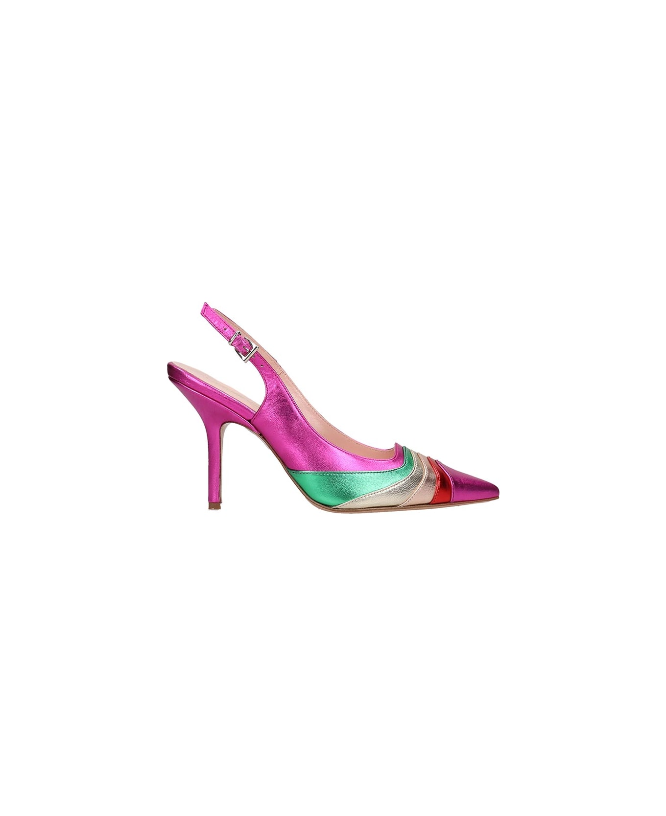 Anna F. Pumps In Fuxia Leather | italist