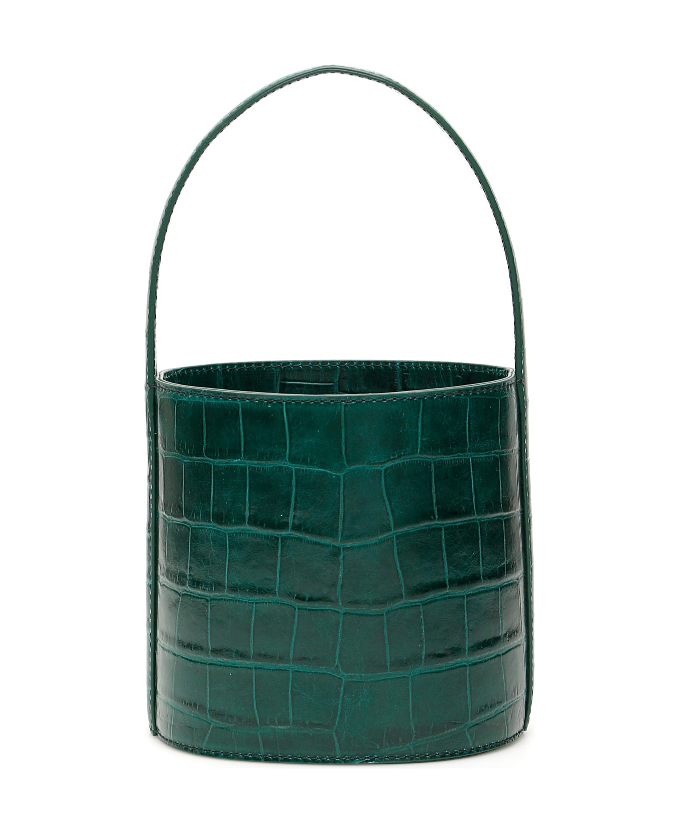 STAUD Croc-print Bissett Bucket Bag | italist