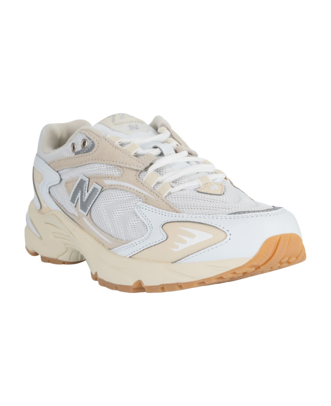 New Balance Mesh Paneled Logo Sneakers | italist