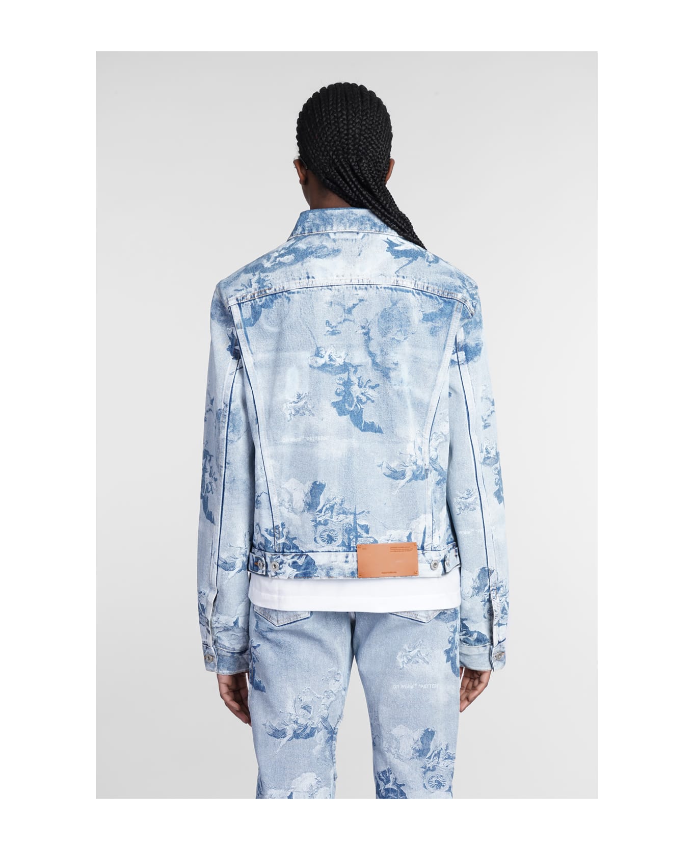 Off-White Denim Jackets In Cyan Denim | italist