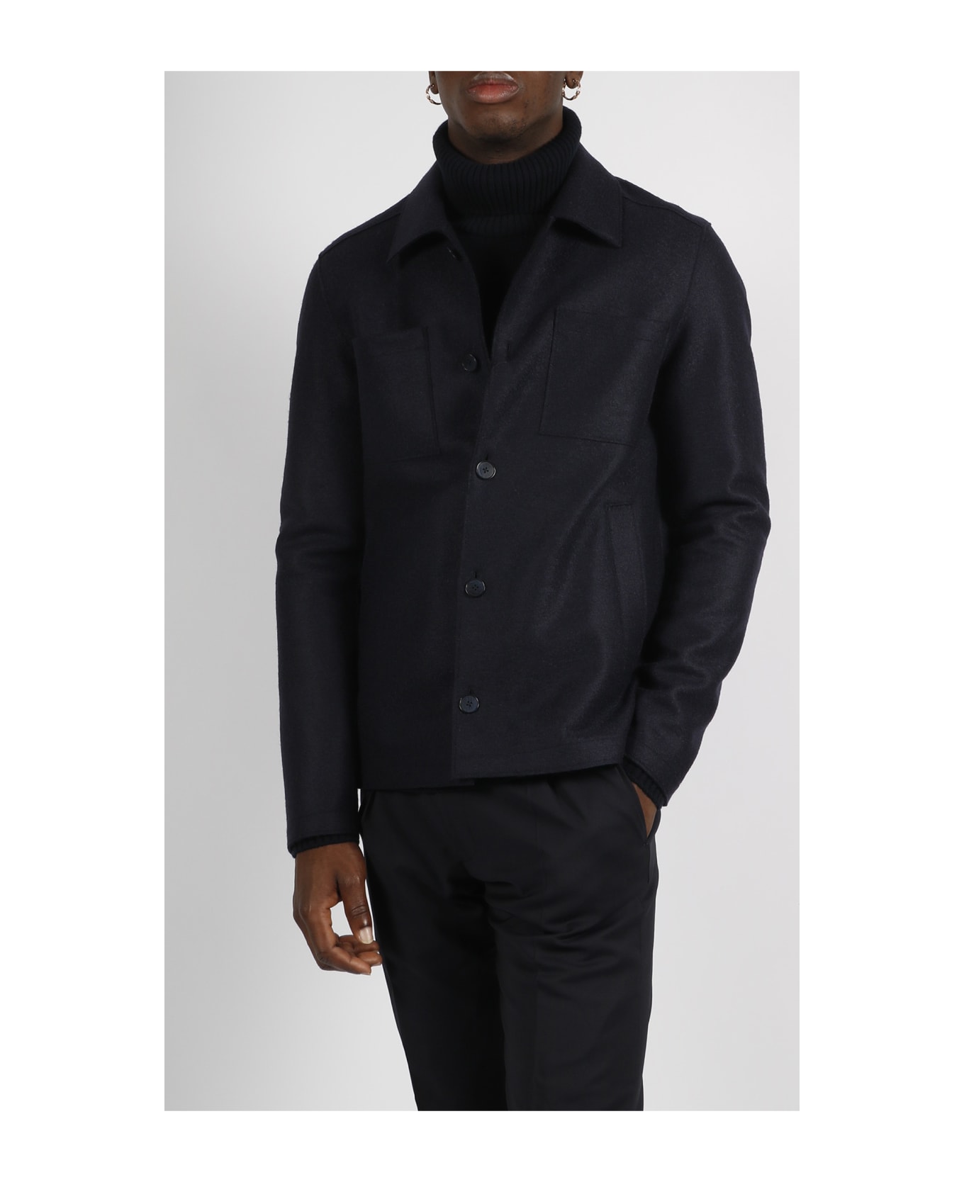 Herno Light Boiled Wool Resort Shirt | italist