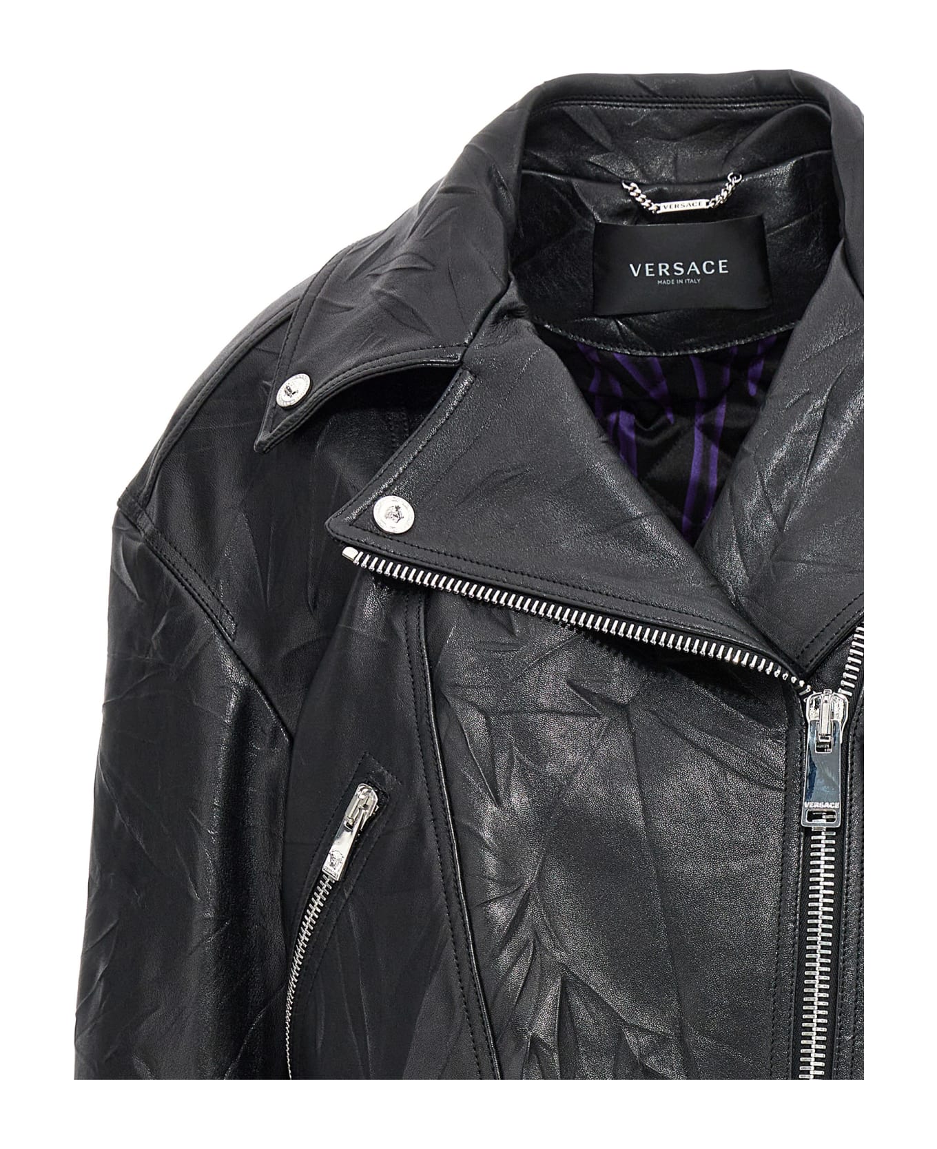 Versace Fringed Leather Jacket | italist