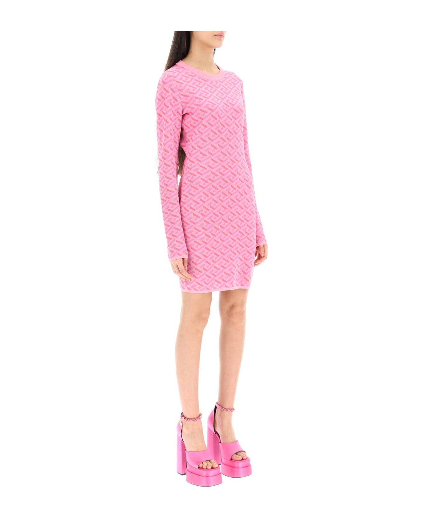 Versace Jacquard La Greca Short Dress | italist