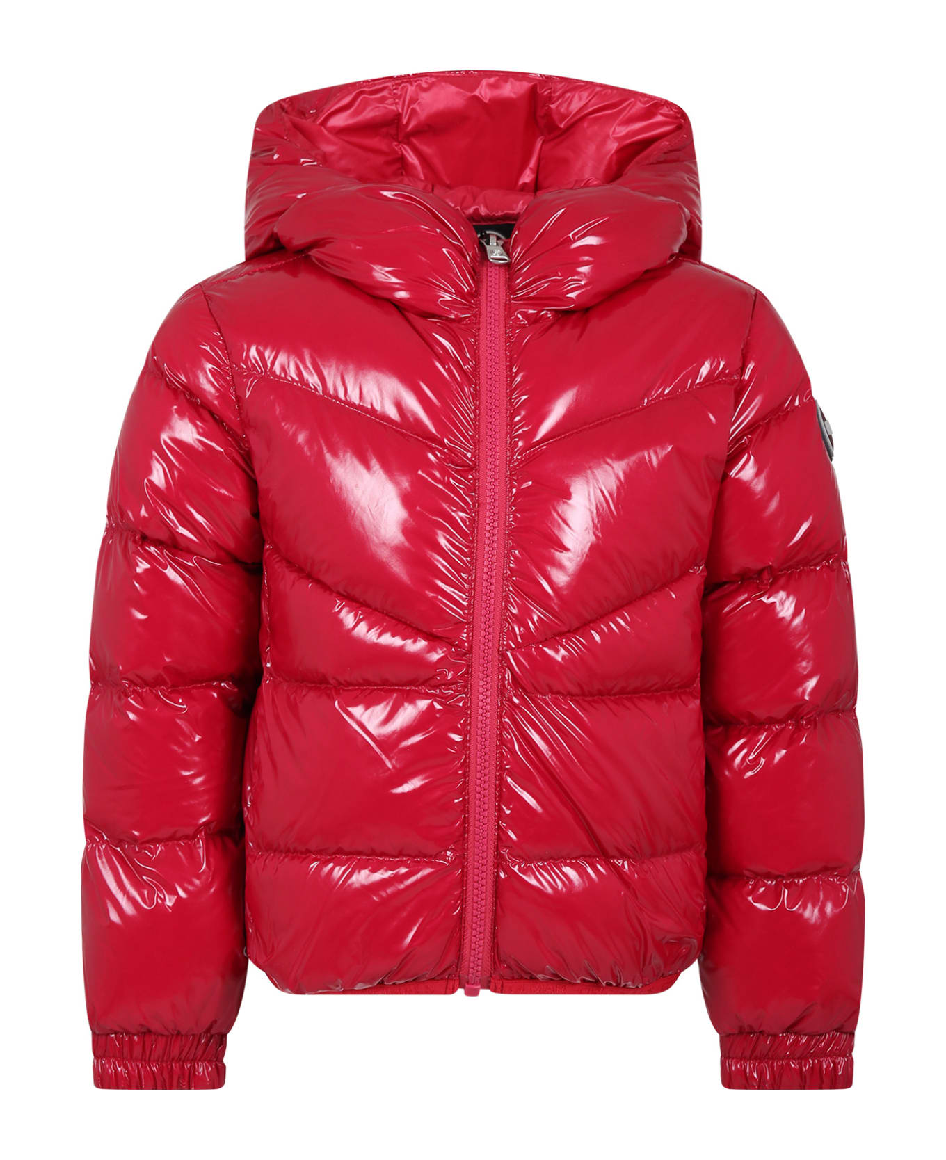 Colmar Red Down Jacket For Girl With Logo | italist, ALWAYS LIKE A SALE