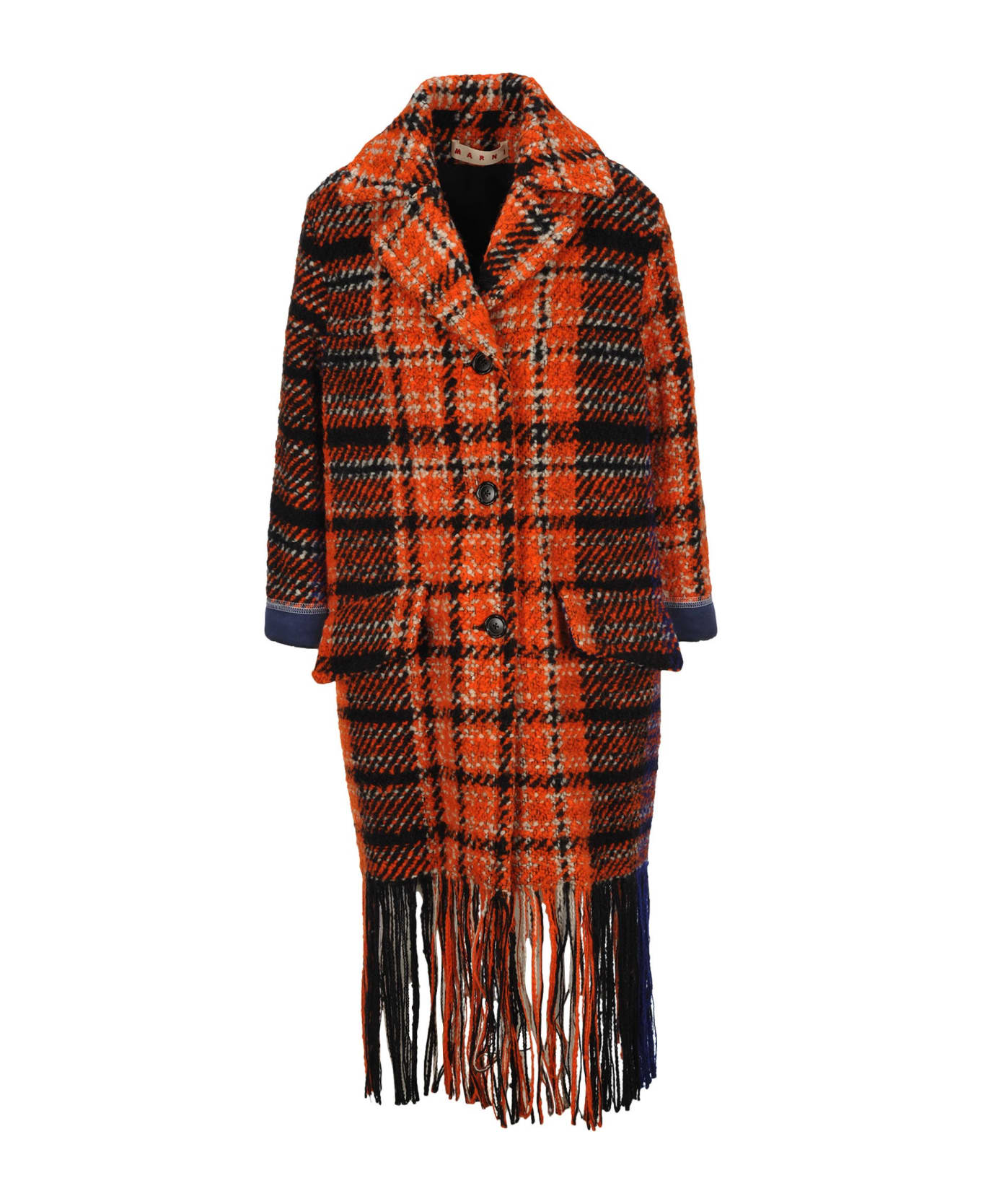 Marni Check Tweed Coat | italist