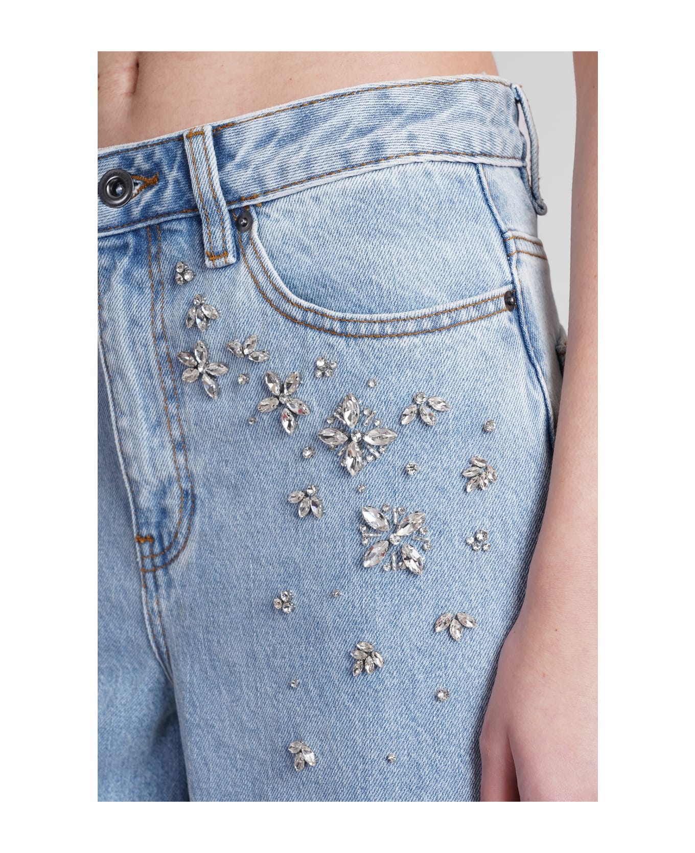 self-portrait Jeans In Blue Cotton | italist