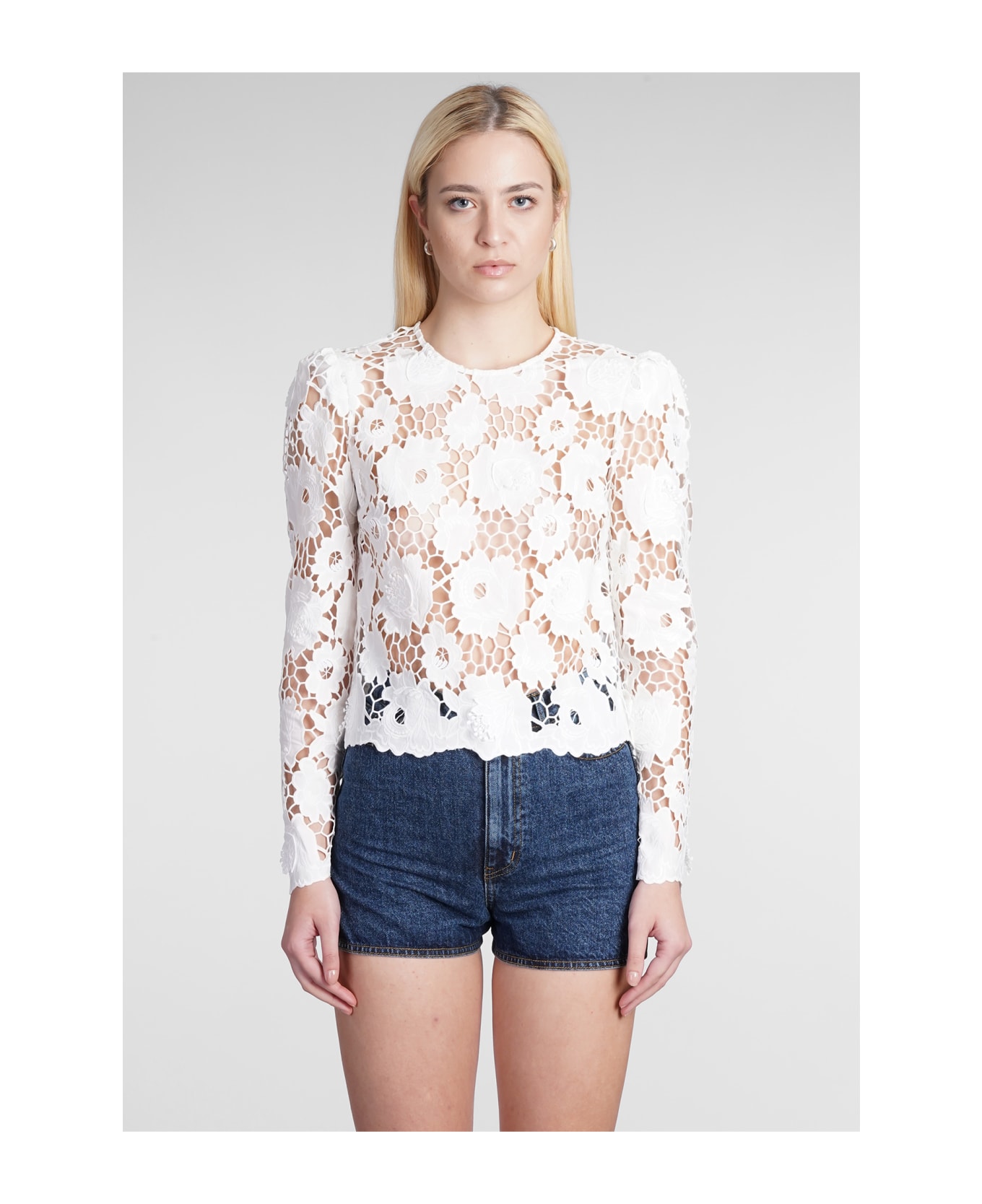 self-portrait Topwear In White Cotton | italist