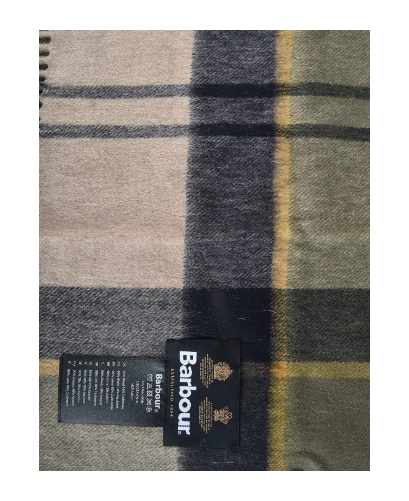 Barbour Check Fringed Scarf | italist