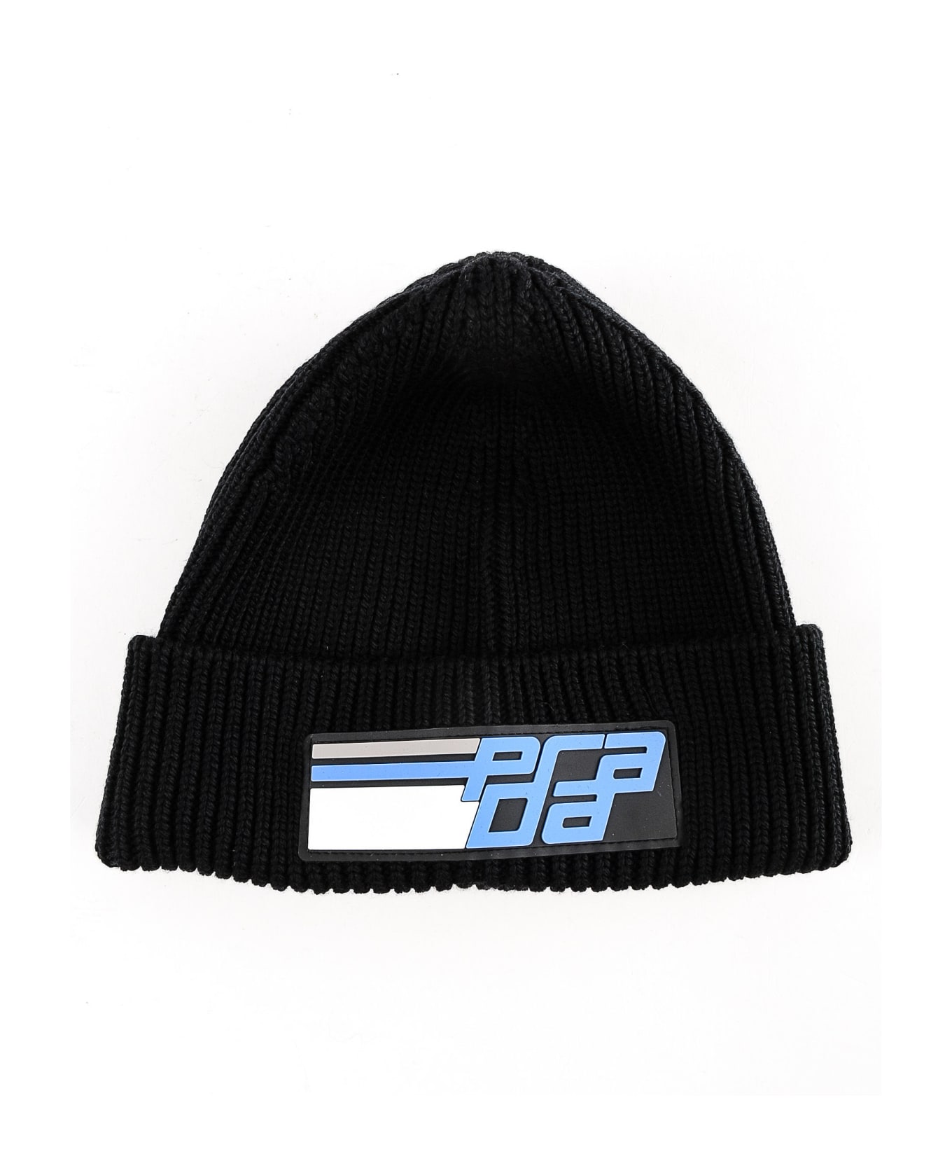 Prada Logo Ribbed Beanie | italist