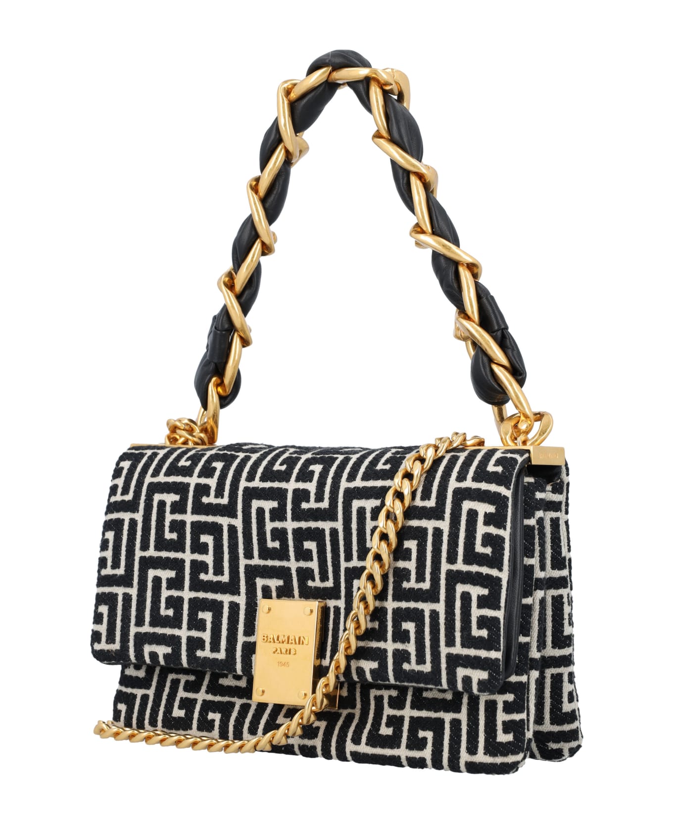 Balmain 1945 Small Monogram Jacquard Shoulder Bag | italist, ALWAYS ...