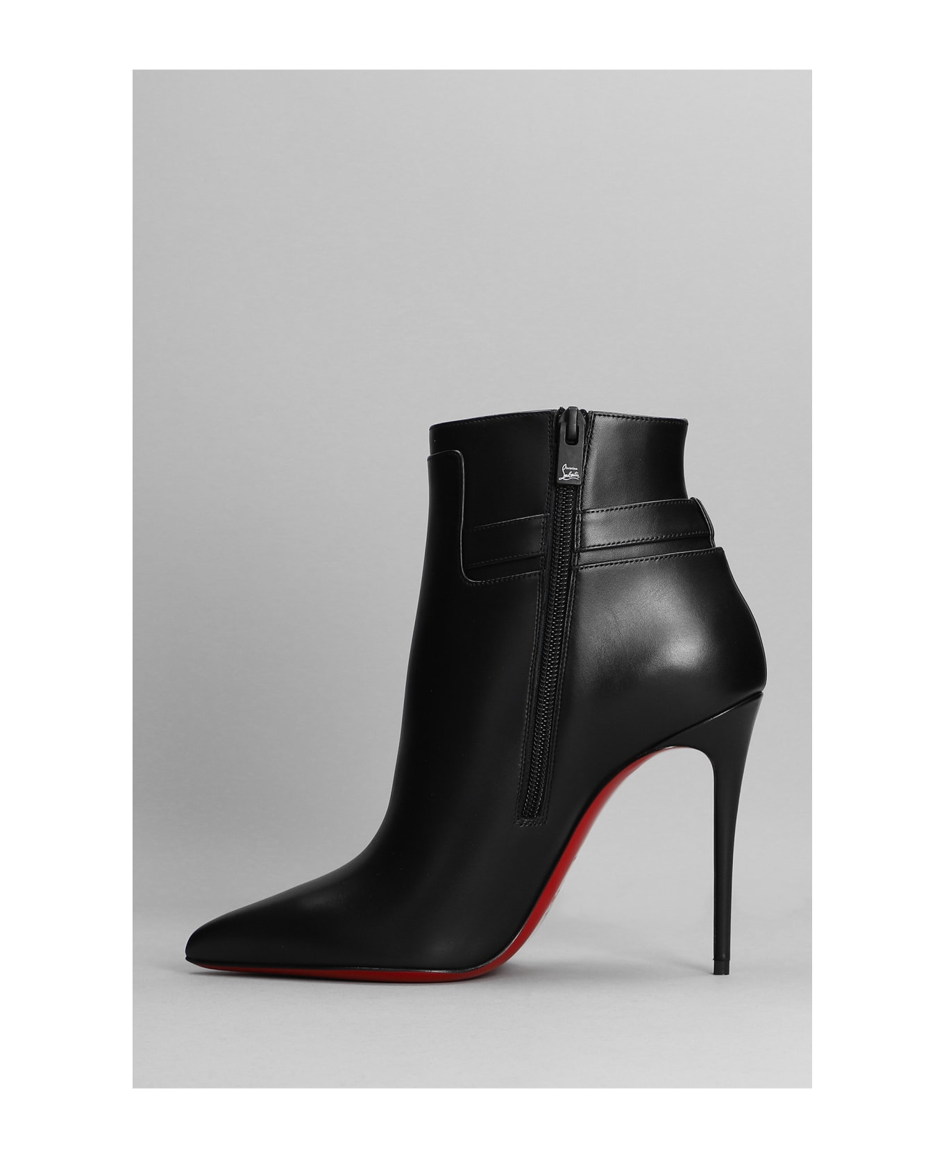Christian Louboutin Lock So Kate High Heels Ankle Boots In Black ...