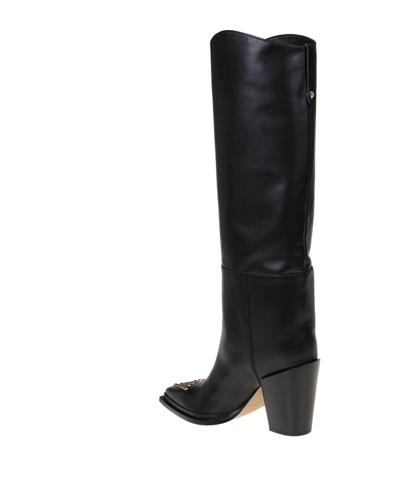 Jimmy Choo Cece 80 Boots In Black Leather | italist, ALWAYS LIKE A SALE