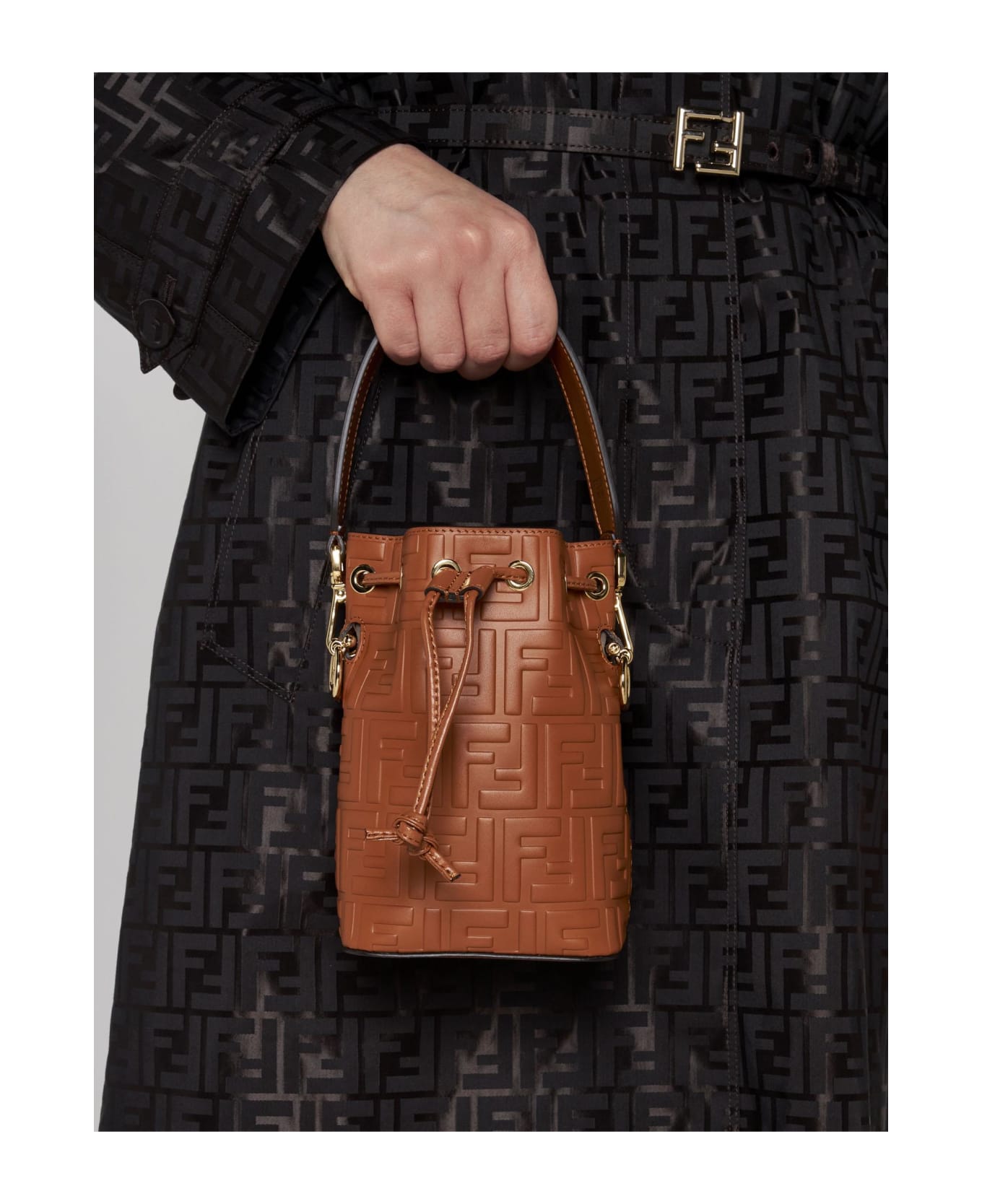 Fendi Mini Mon Tresor Ff Leather Bag | italist