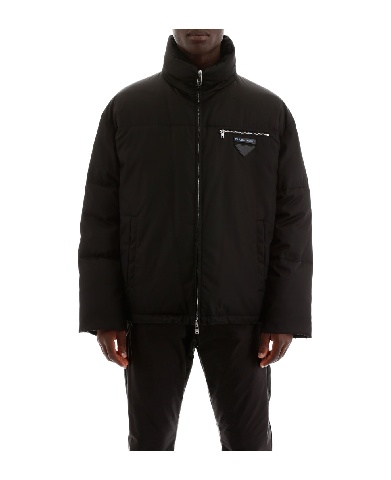 Prada Puffer Jacket With Contrast Lining | italist