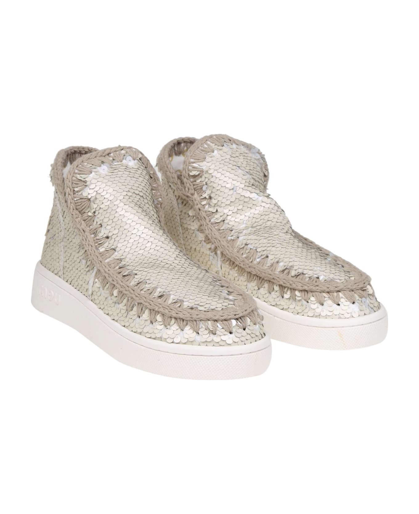 Mou Sneakers In Paillettes White Color | italist