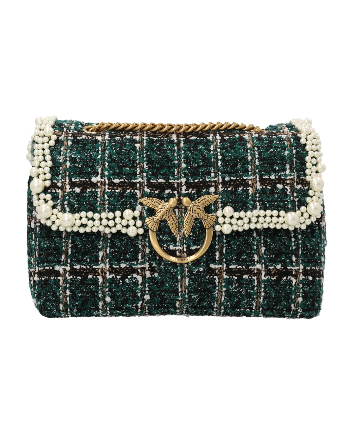 'love Classic Puff Pearls' Shoulder Bag Pinko | italist, ALWAYS LIKE A SALE