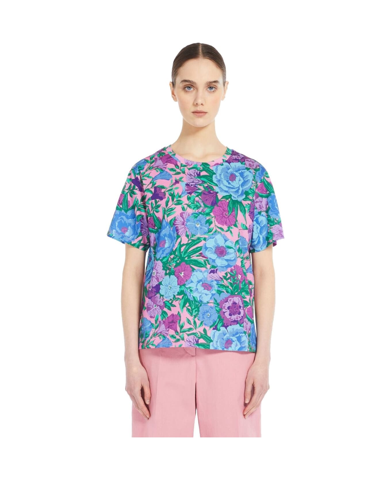 Weekend Max Mara Max Mara Weekend Dula Pink T-shirt | italist، خصومات ...