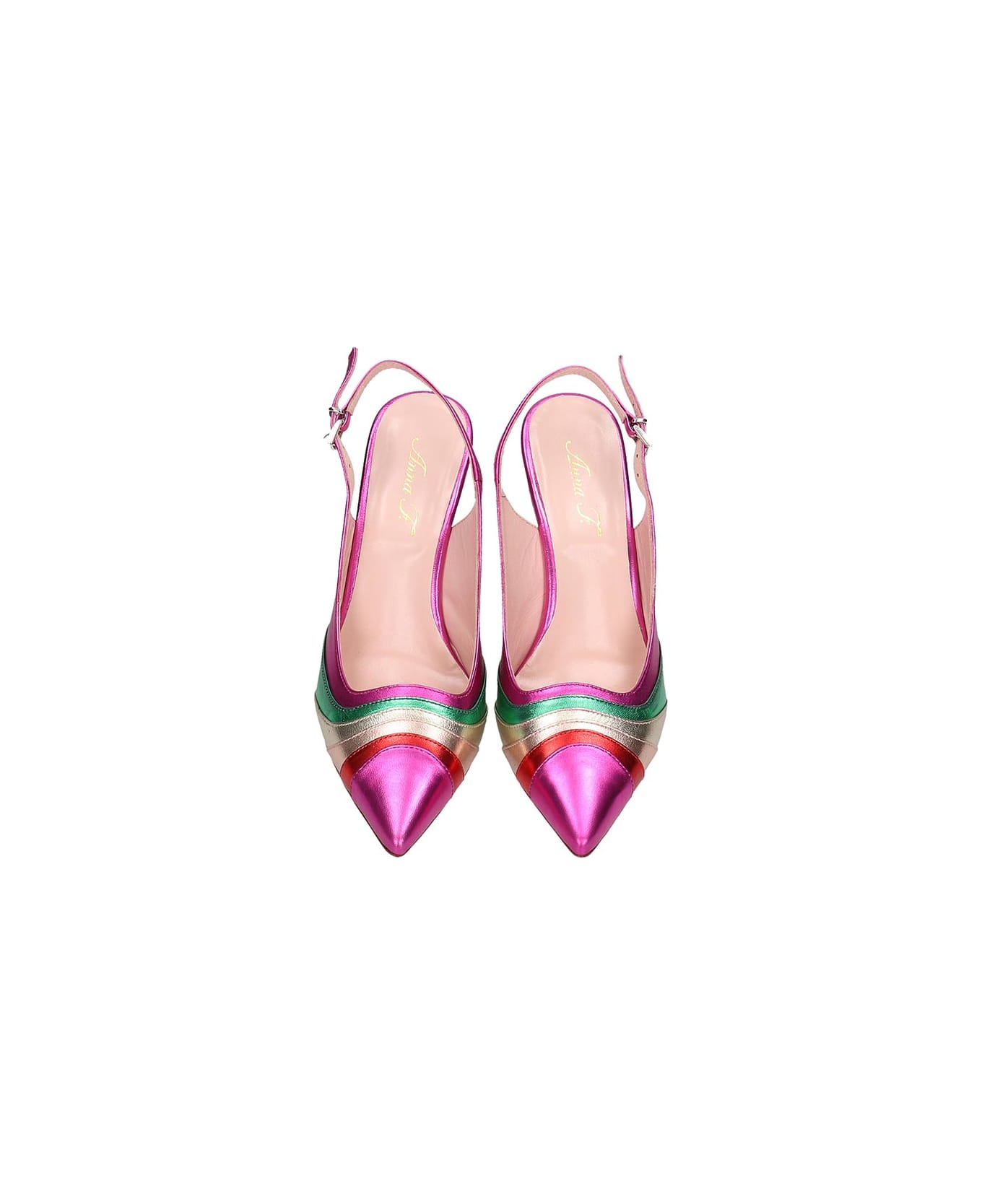 Anna F. Pumps In Fuxia Leather | italist