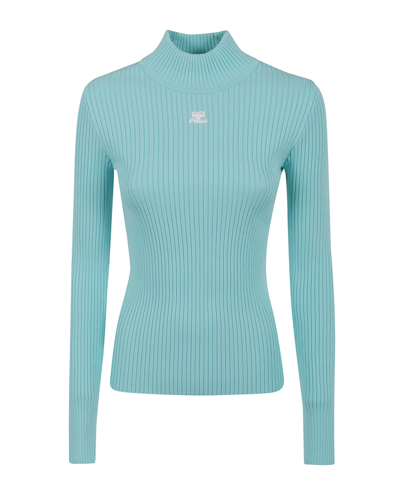 Courrèges Rib Knit Mockneck Sweater | italist