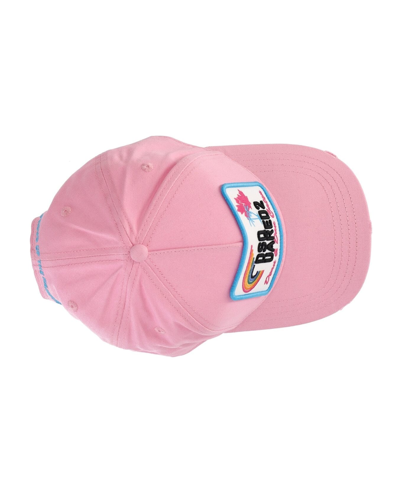 Dsquared2 D2 Patch Pink Baseball Cap | italist