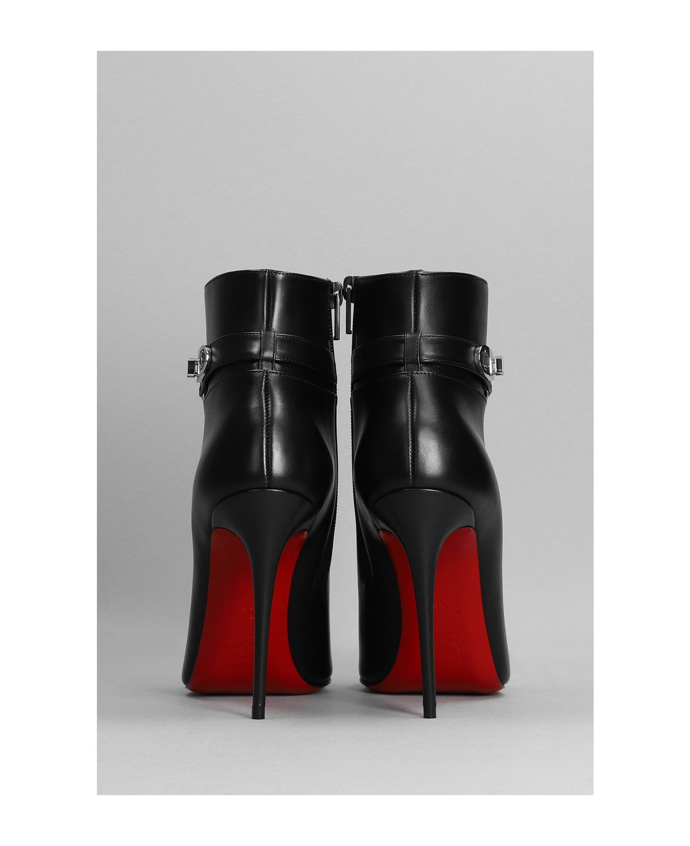 Christian Louboutin Lock So Kate High Heels Ankle Boots In Black ...