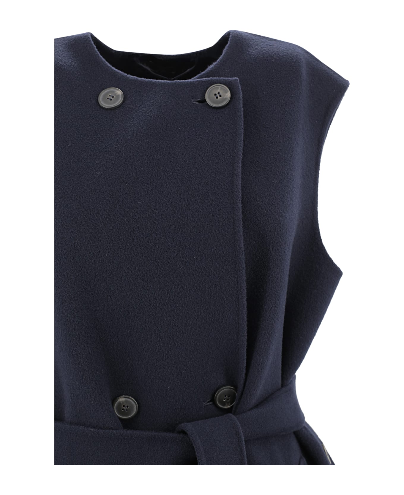 Weekend Max Mara Stecca Sleeveless Coat In Wool | italist, ALWAYS LIKE ...