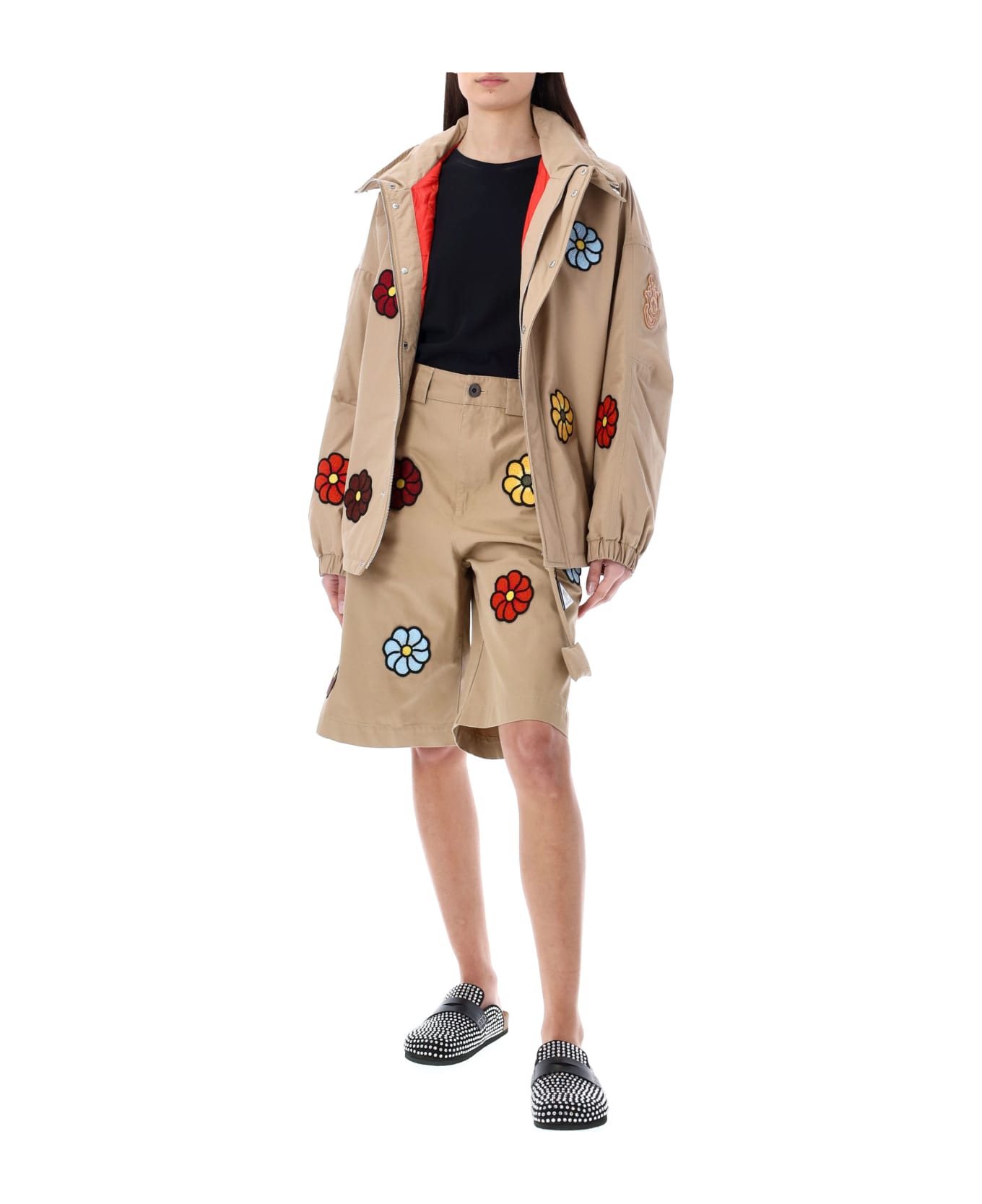 Moncler Delamont Floral Patches Jacket | italist