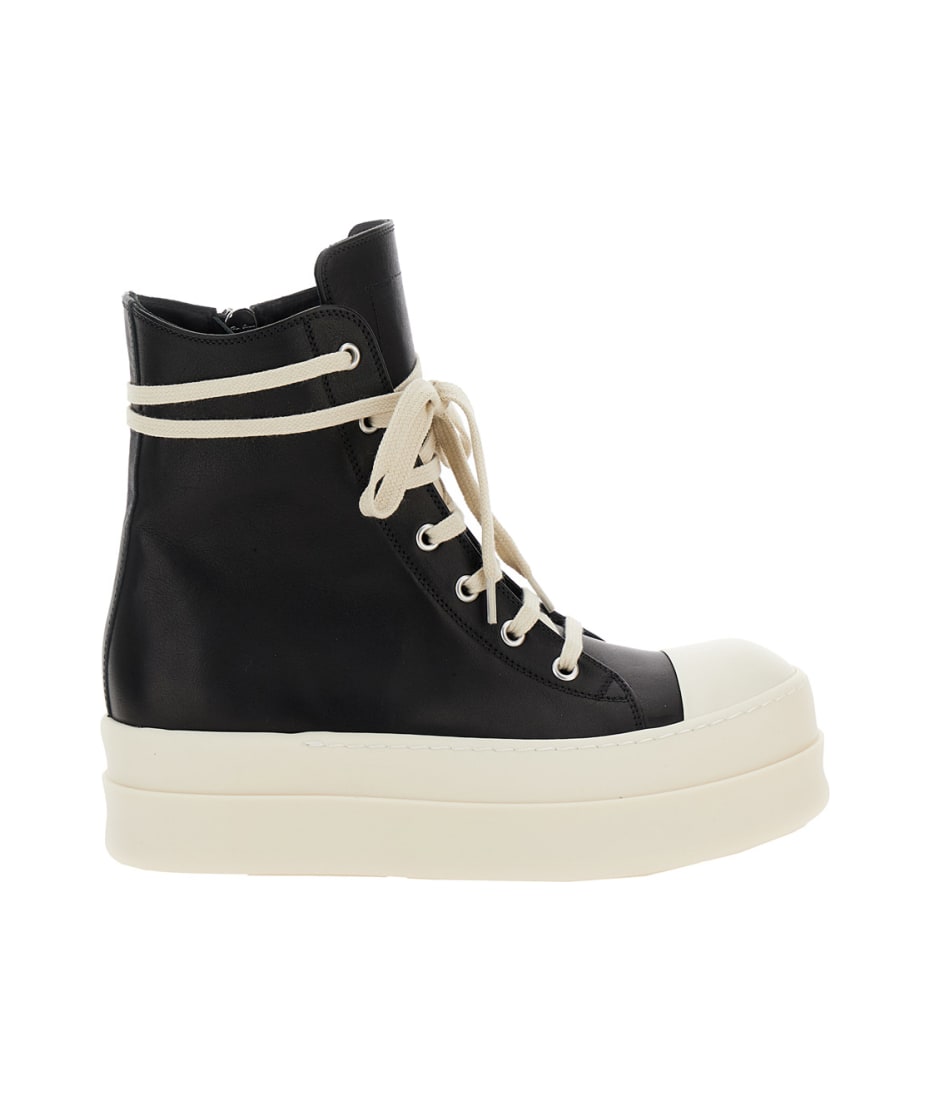 Rick Owens 'mega Bumper' Black High Top Sneakers With Rick Owens 'mega Bumper' Black High Top Sneakers With