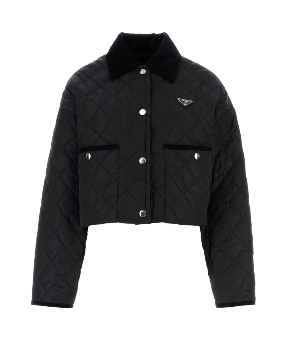 Prada Black Re-nylon Jacket | italist Prada Black Re-nylon Jacket | italist