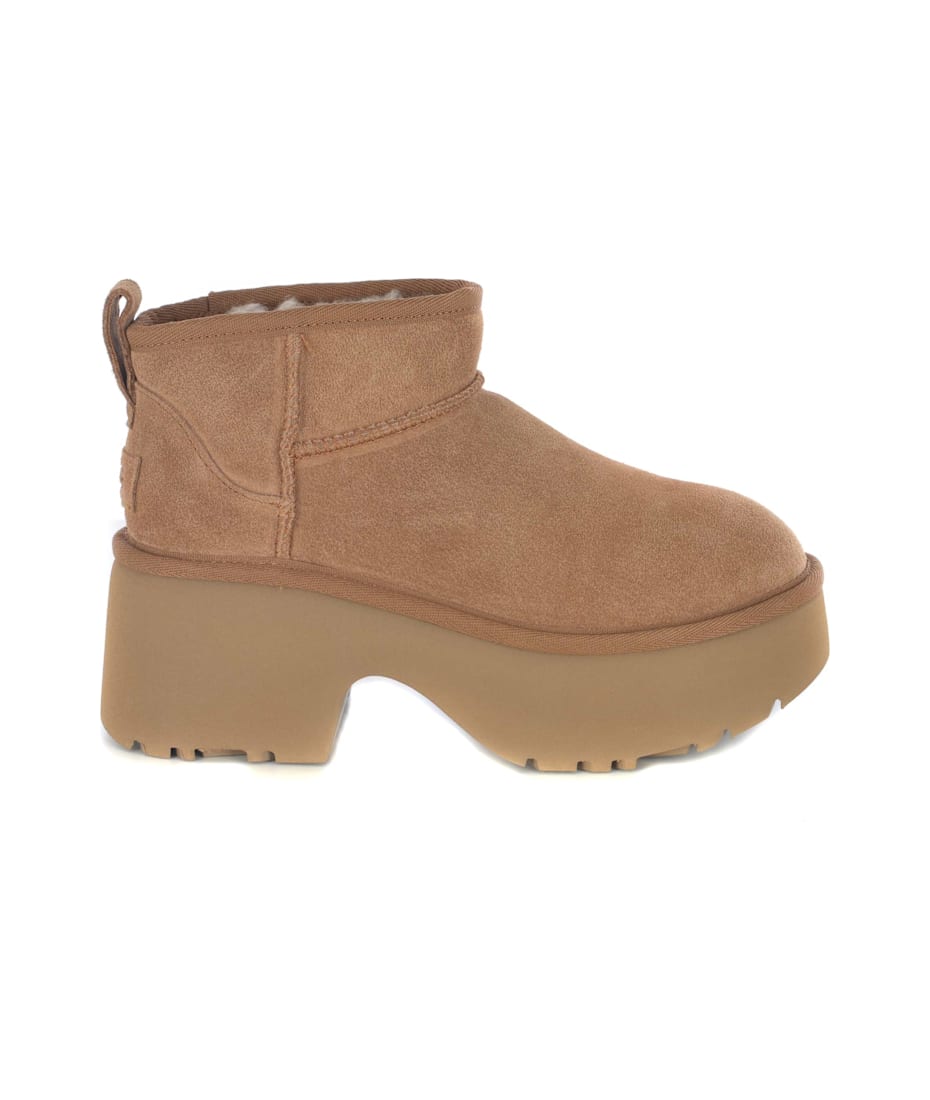 Boots Ugg classic Ultra Mini New Heights Made Of Suede Leather