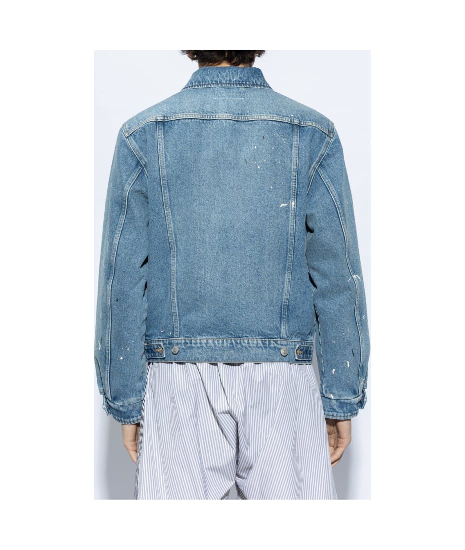 MM6 Maison Margiela Distressed Denim Jacket | italist MM6 Maison Margiela Distressed Denim Jacket | italist