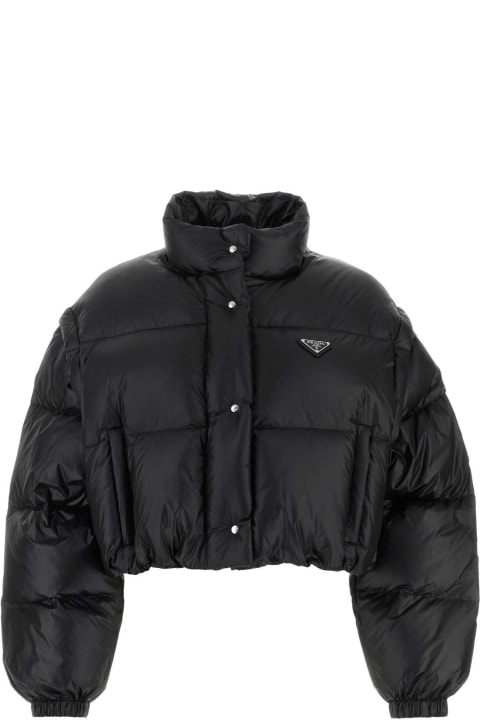 Prada Black Nylon Down Jacket | italist Prada Black Nylon Down Jacket | italist