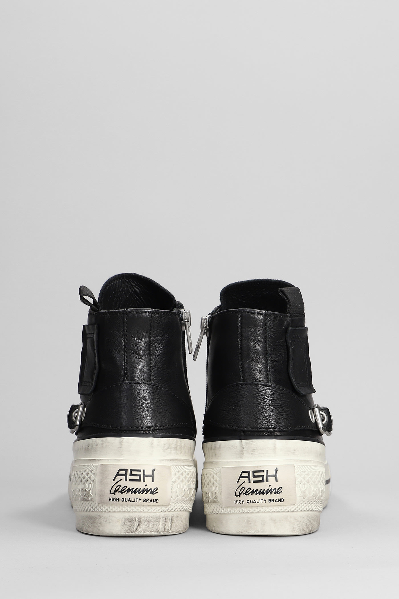 ASH Rage 스니커즈 블랙 레더 - 페칭