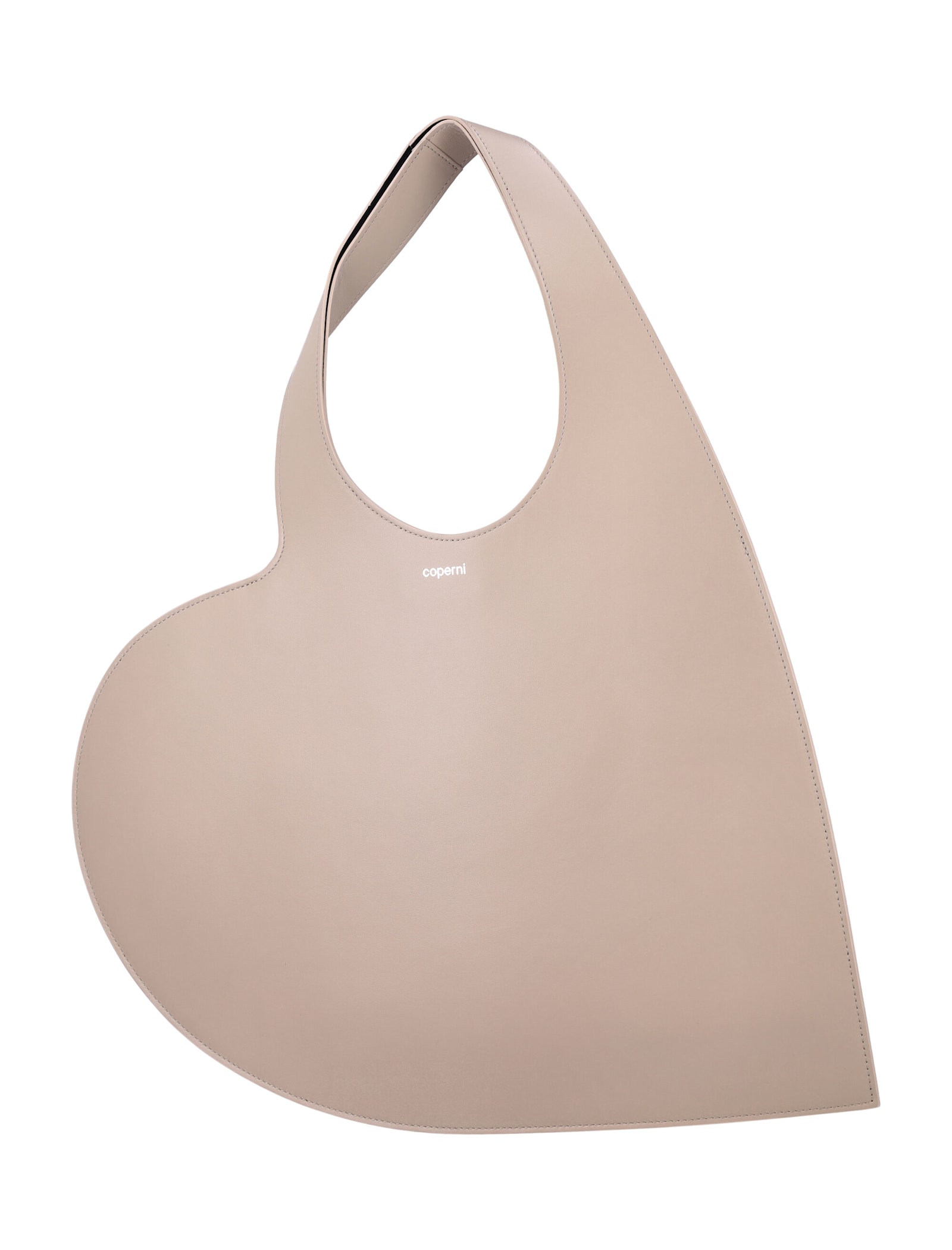 Coperni Heart Shape Tote Bag With Single Handle In Beige Taupe | ModeSens