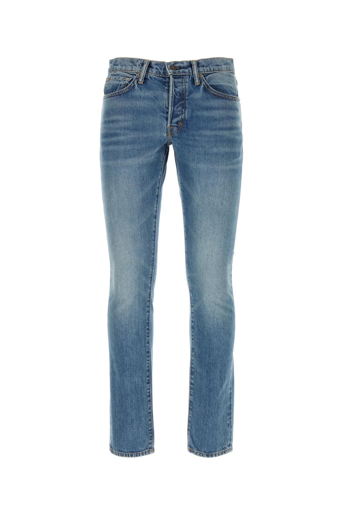 Tom Ford Slim Fit Denim Jeans In Washed Blue | ModeSens