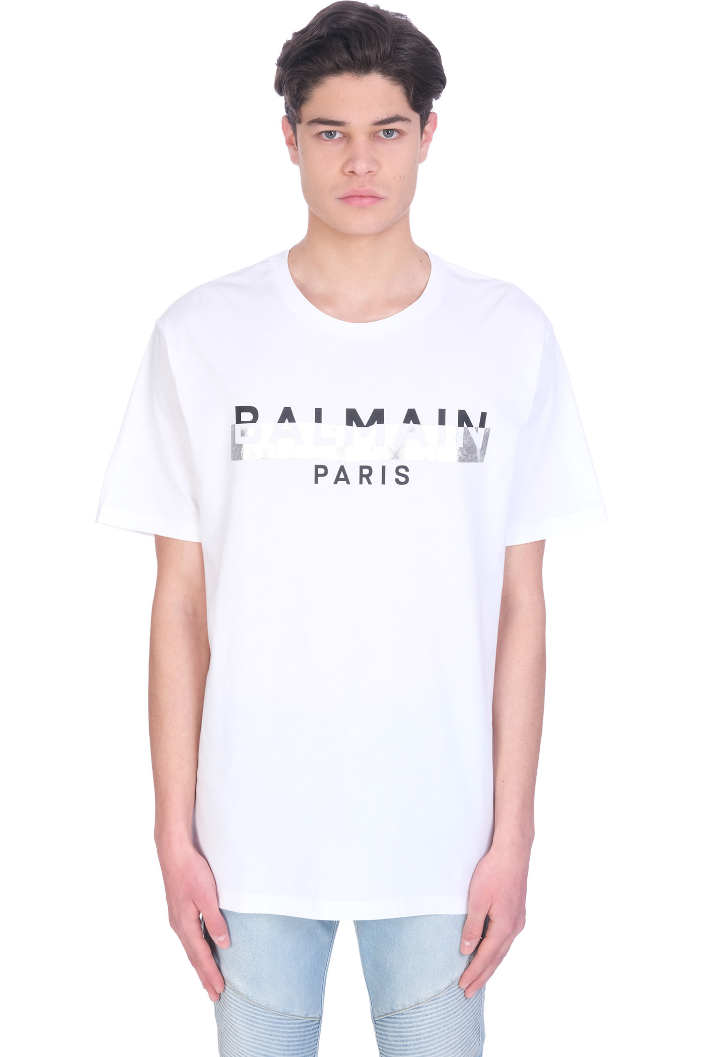 Balmain T-shirt In White Cotton | ModeSens