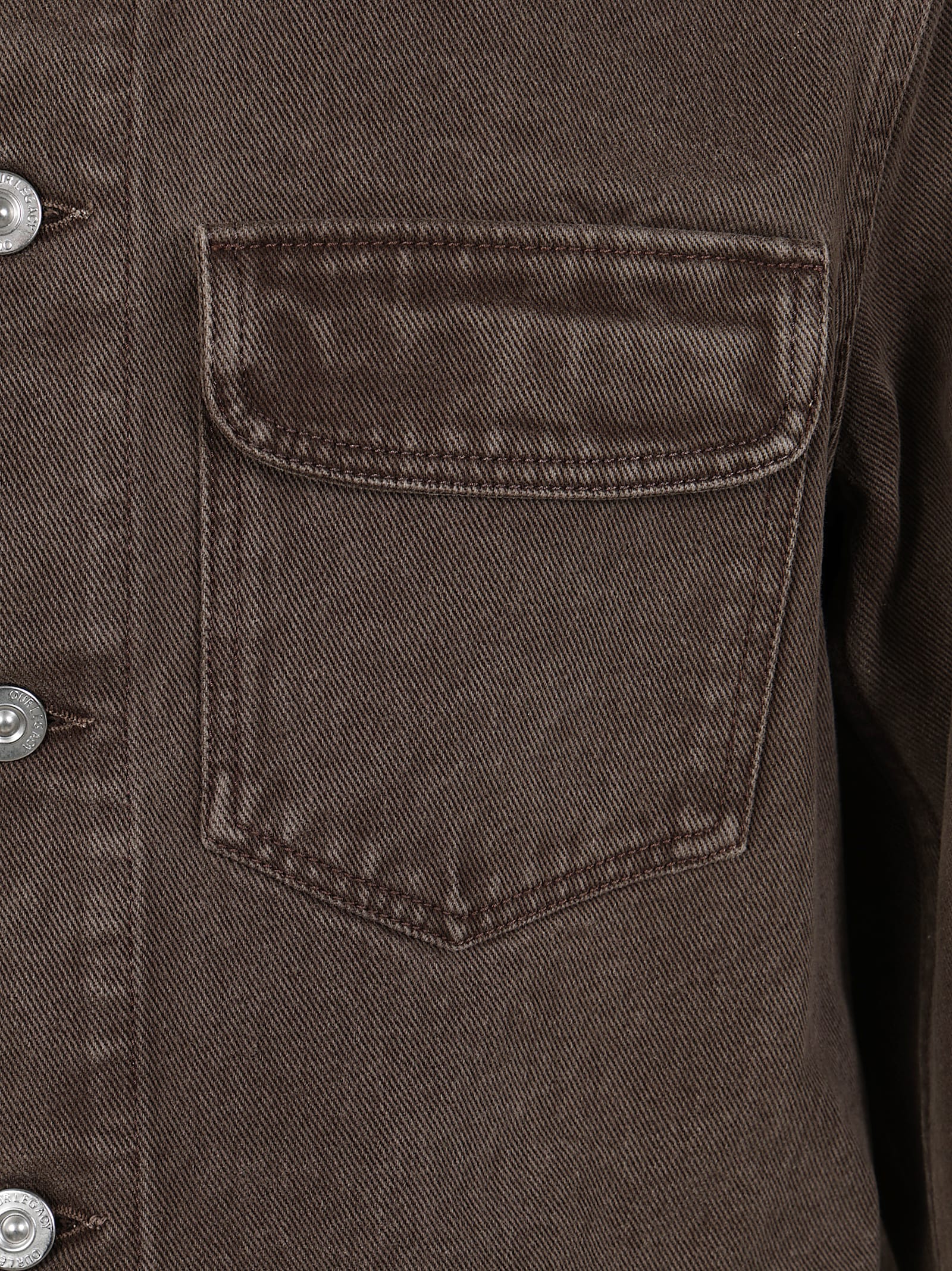 Our Legacy Mens Denim Cut Rebirth Jacket In Choco Overdye | ModeSens