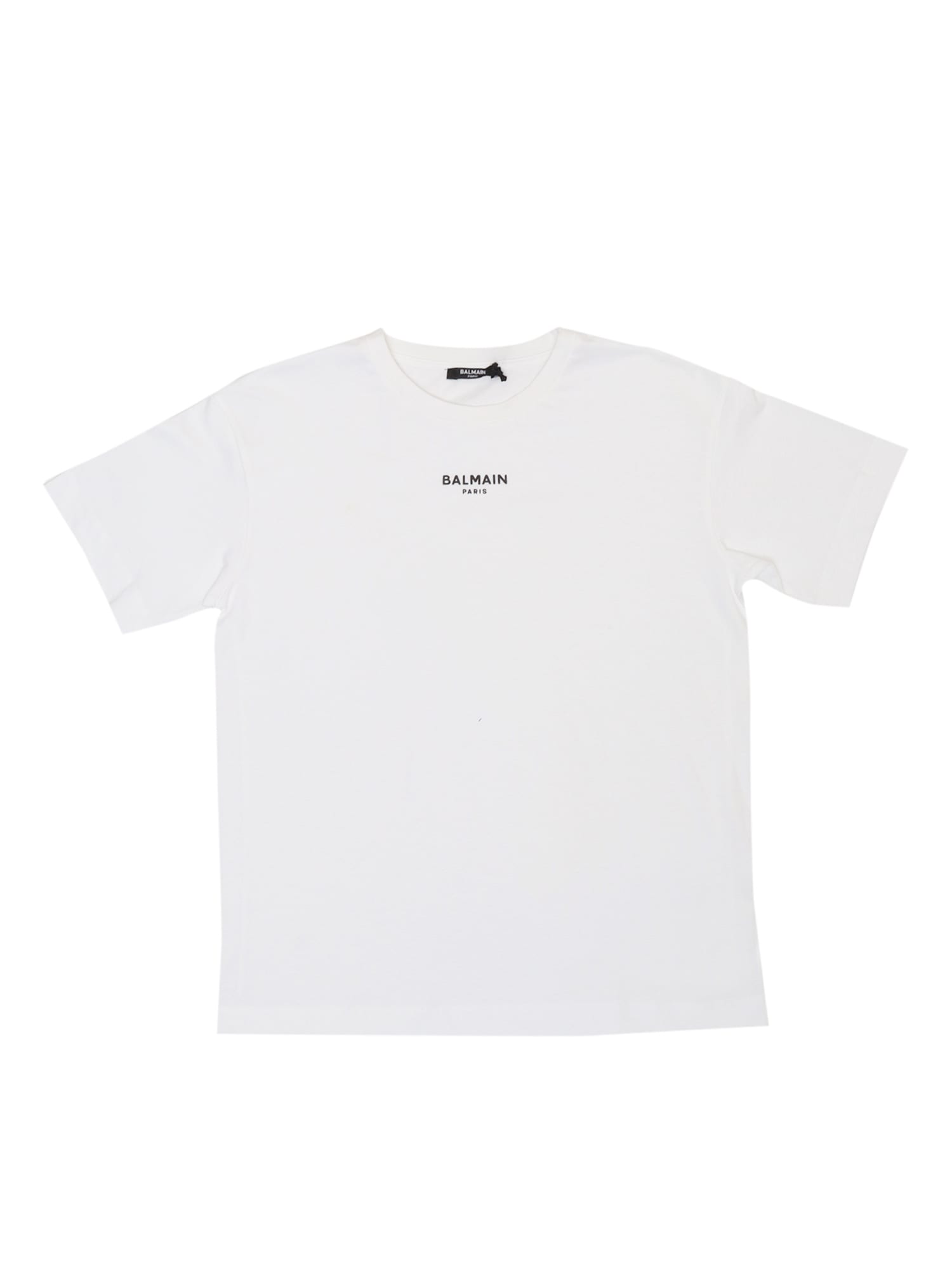 Balmain Kids' Micro Lettering T-shirt In White | ModeSens