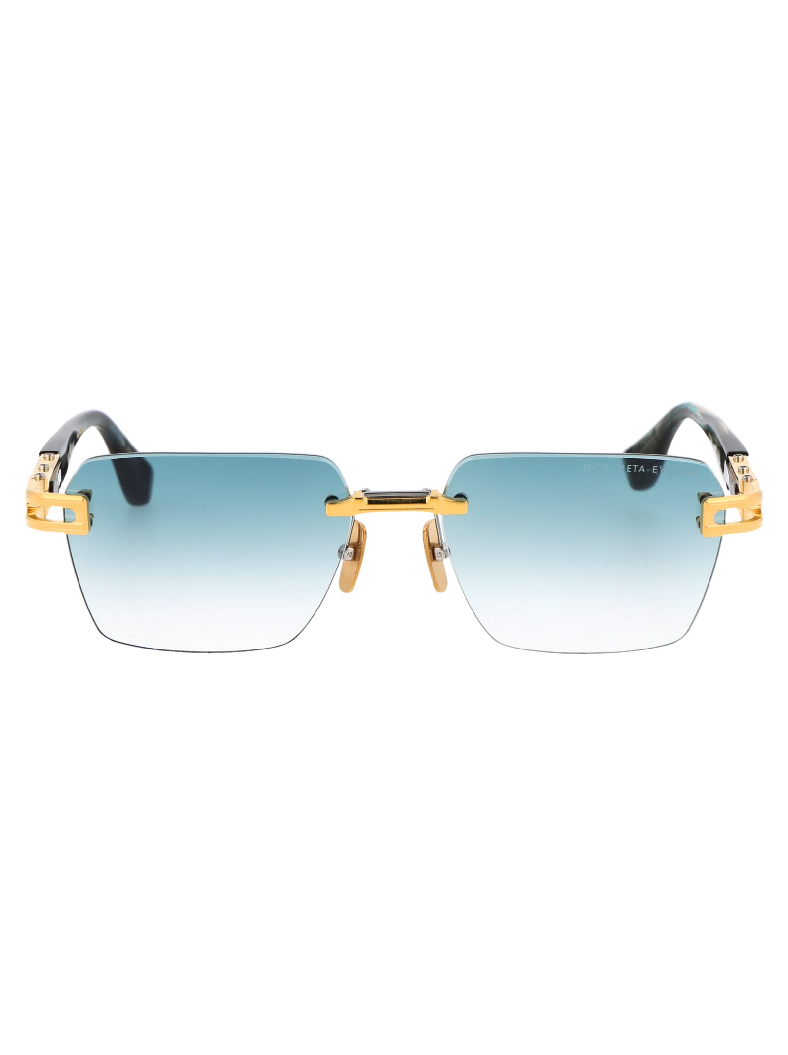 Dita Meta Evo One Sunglasses In Yellow Gold Artic Sky Swirl W Turquoise To Clear Modesens